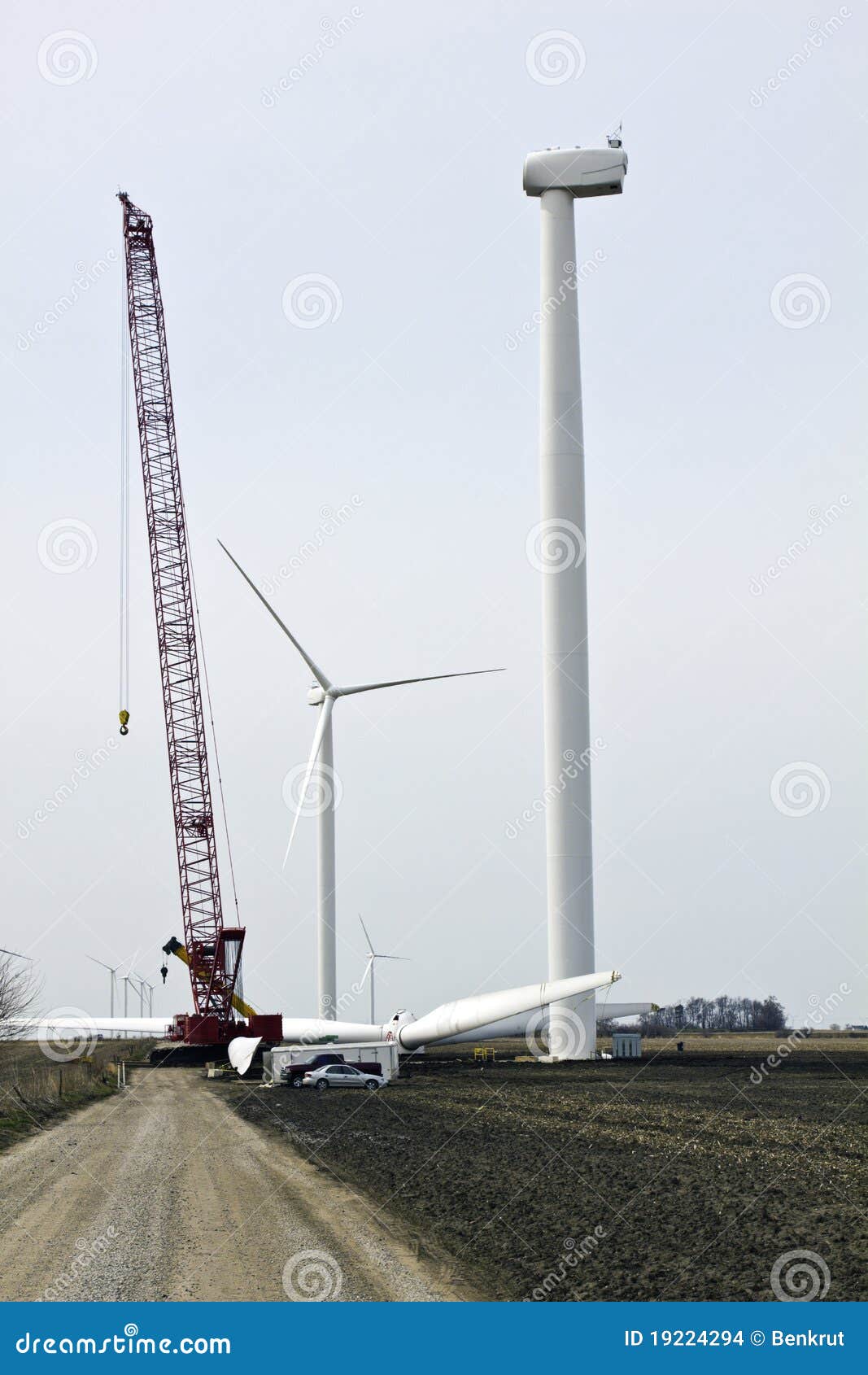 Wind Farm - construction stock photo. Image of indianapolis - 19224294