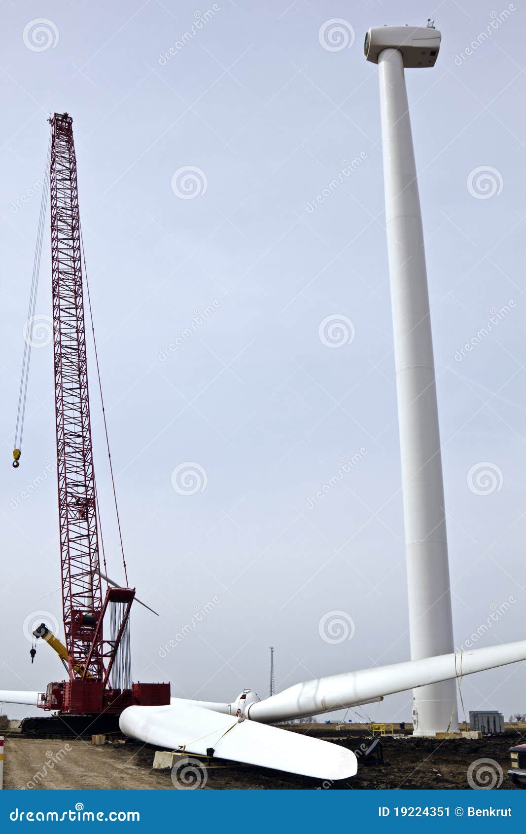 Wind Farm - construction stock image. Image of energy - 19224351