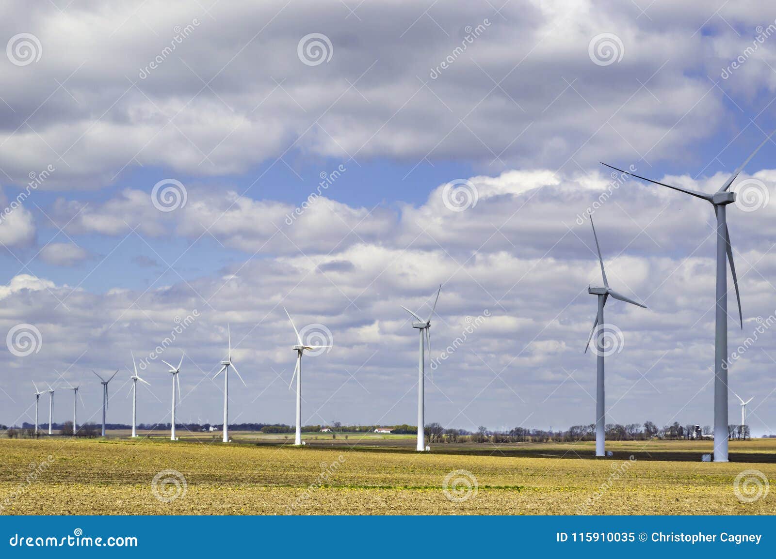 Wind Farm and Farming stock image. Image of field, clean - 115910035