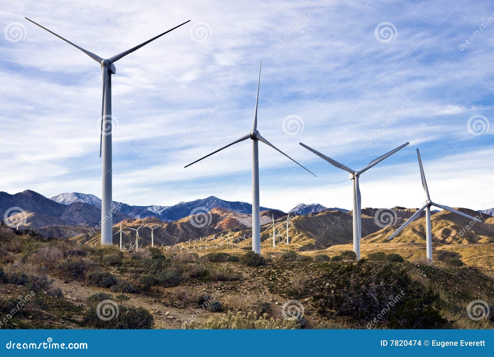Wind Farm Five stock photo. Image of energy, tall, blades - 7820474