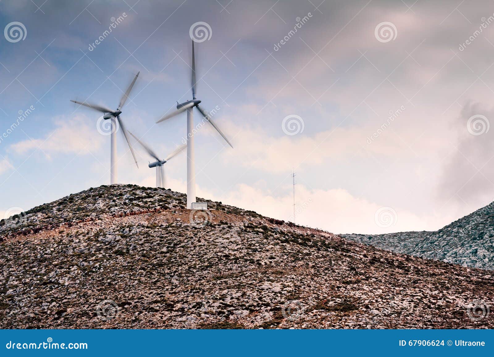 Wind farm on the highlands stock photo. Image of nature - 67906624
