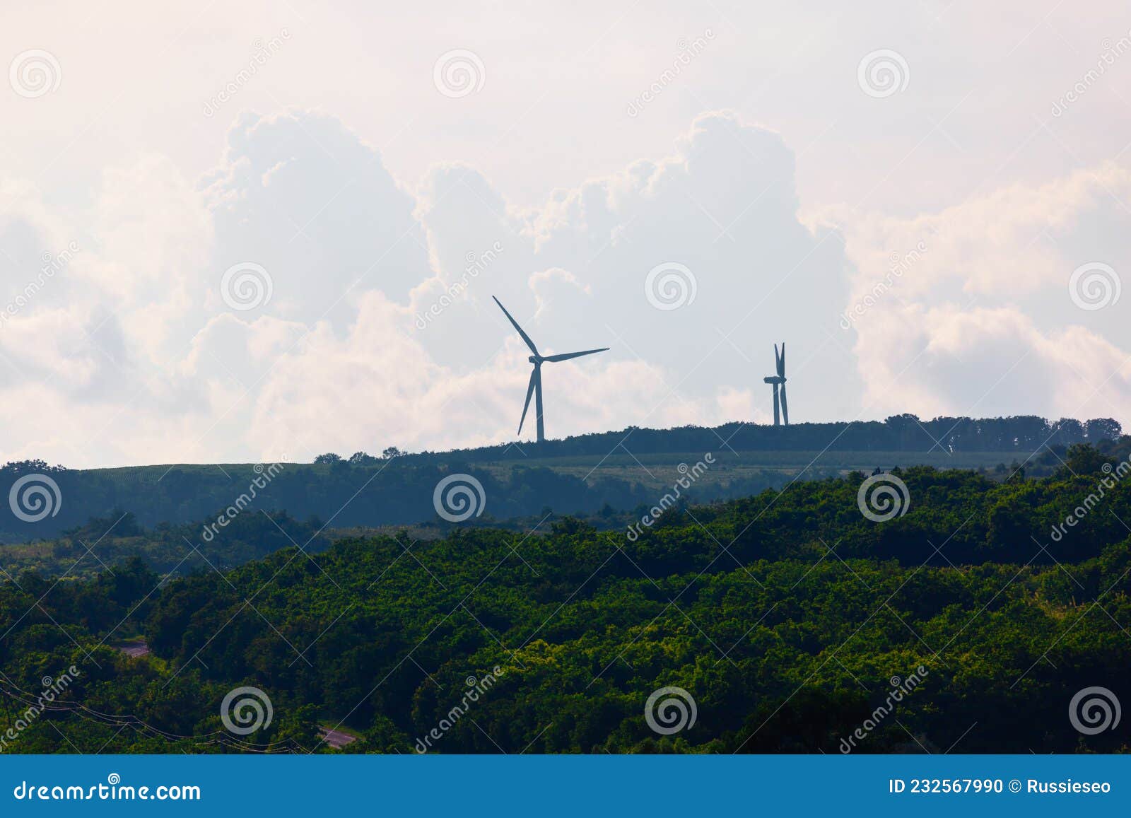 Hill Wind Farm stock photo. Image of electric, environmental - 232567990