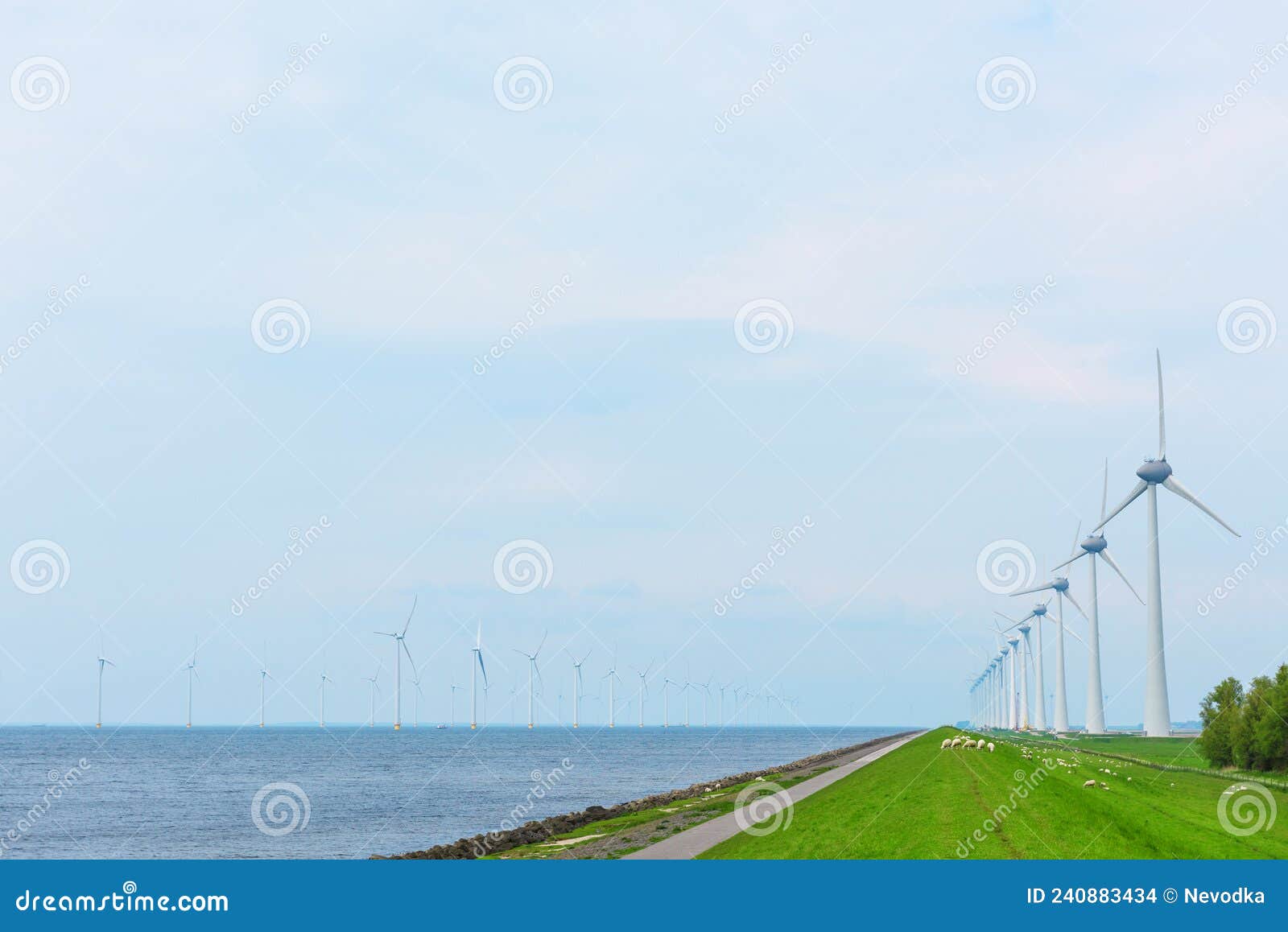 Wind farm in Netherlands stock photo. Image of industry - 240883434