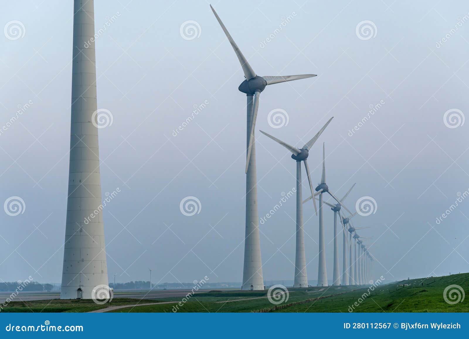 Wind farm stock image. Image of generator, windmills - 280112567