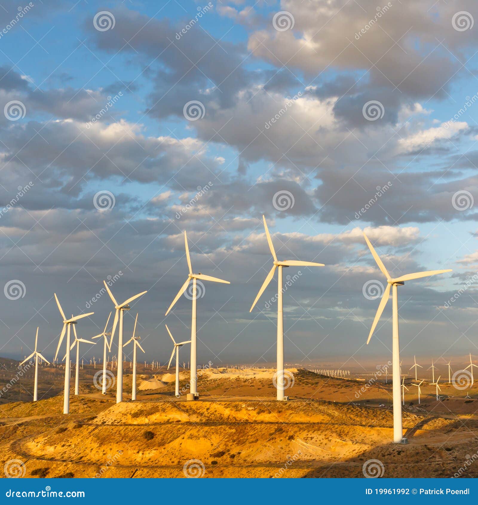 Wind Farm at Tehachapi Pass, California, USA Stock Photo - Image of ...