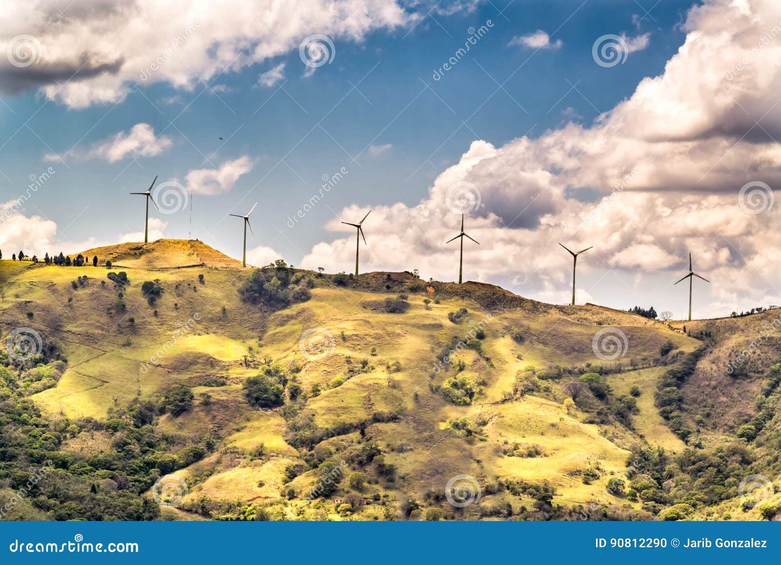 Wind Farm Towers stock photo. Image of landscape, industry - 90812290