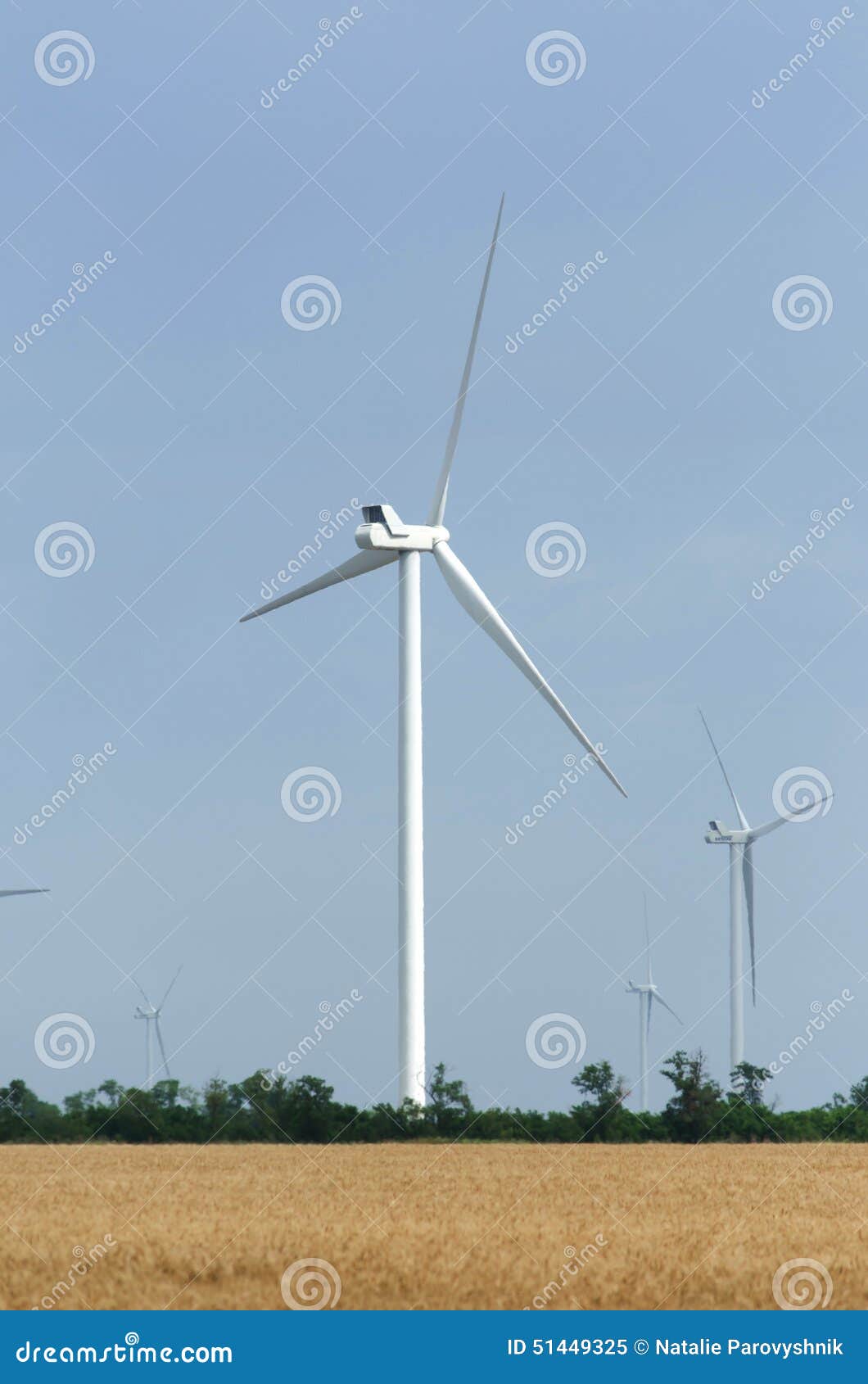 A Wind Farm in the Wide Spread Field Stock Image - Image of heat ...