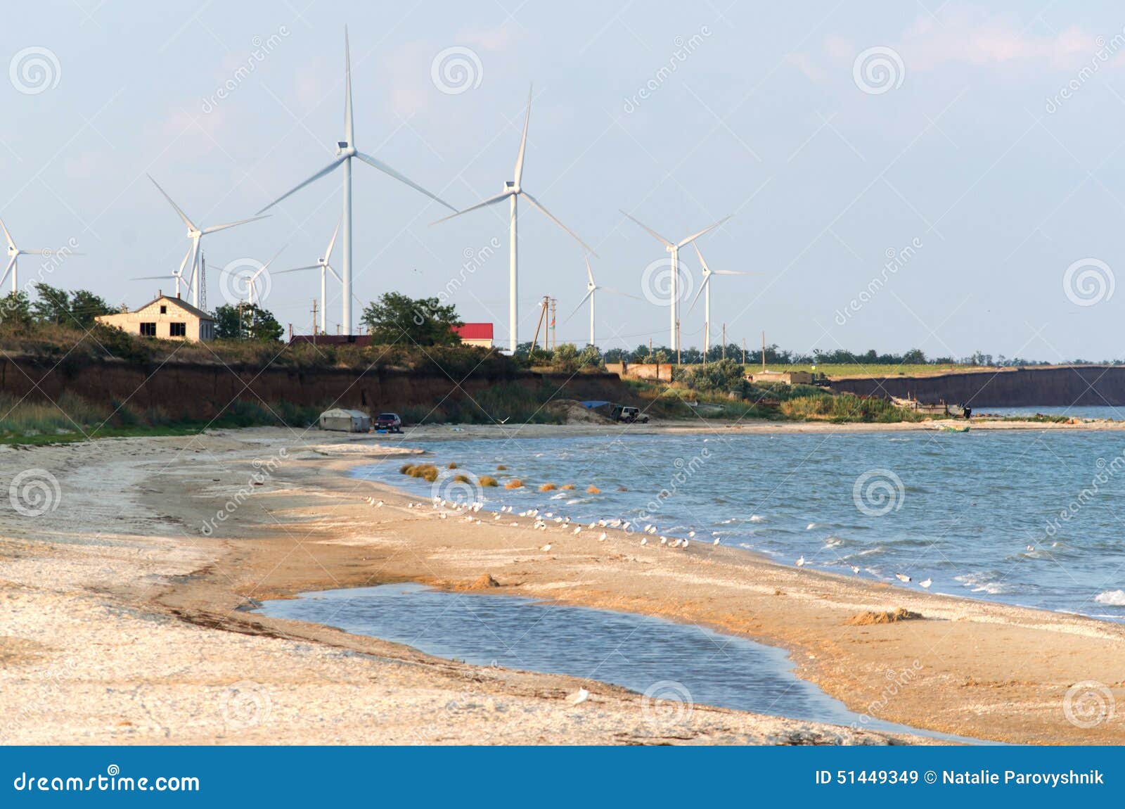 A Wind Farm in the Wide Spread Field Stock Image - Image of electricity ...