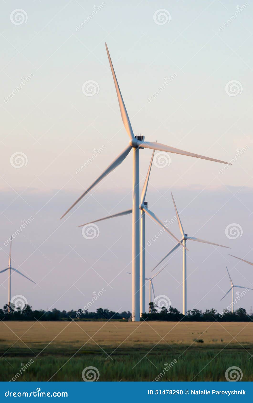 A Wind Farm in the Wide Spread Field Stock Photo - Image of choice ...
