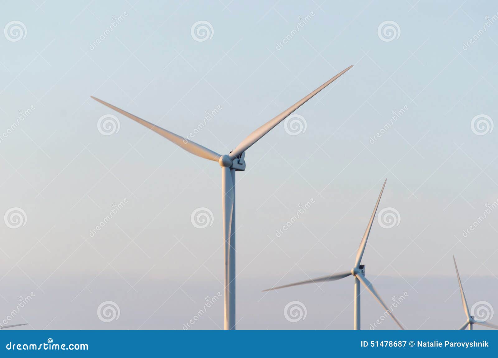 A Wind Farm in the Wide Spread Field Stock Image - Image of recycle ...