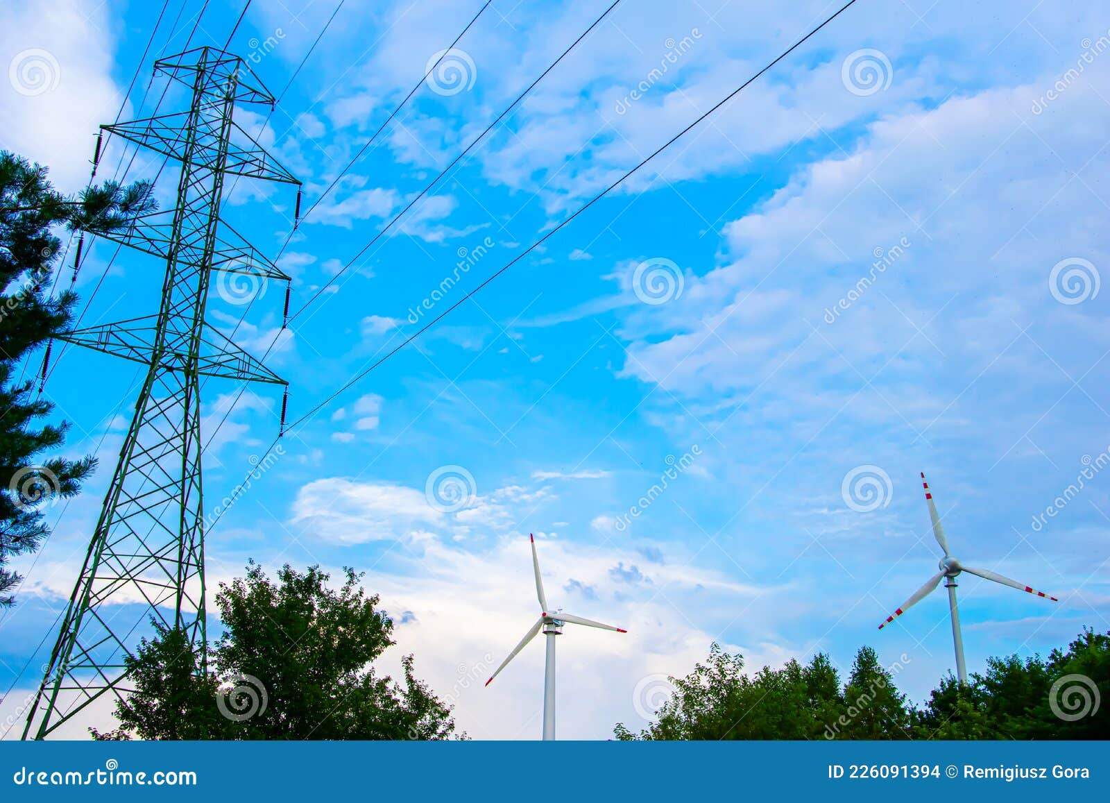 Wind Farm, Windmill. Electric Generator Stock Photo - Image of ...