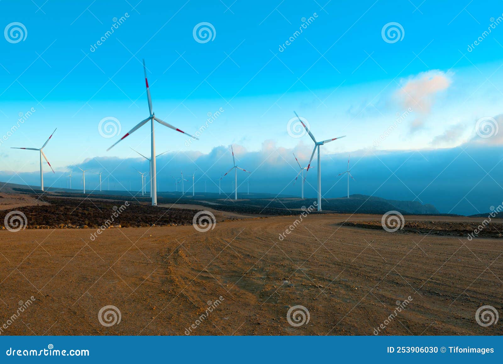 Wind farm in Chile stock photo. Image of electric, issues - 253906030