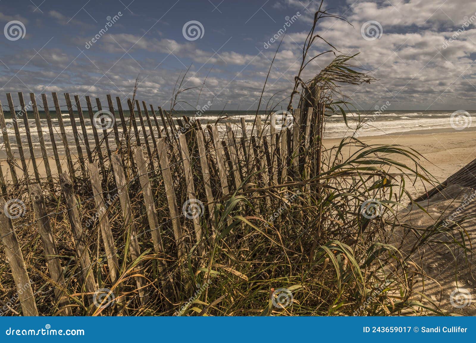 Wind Fence and Erosion on a Florida Beach Stock Image - Image of fence ...
