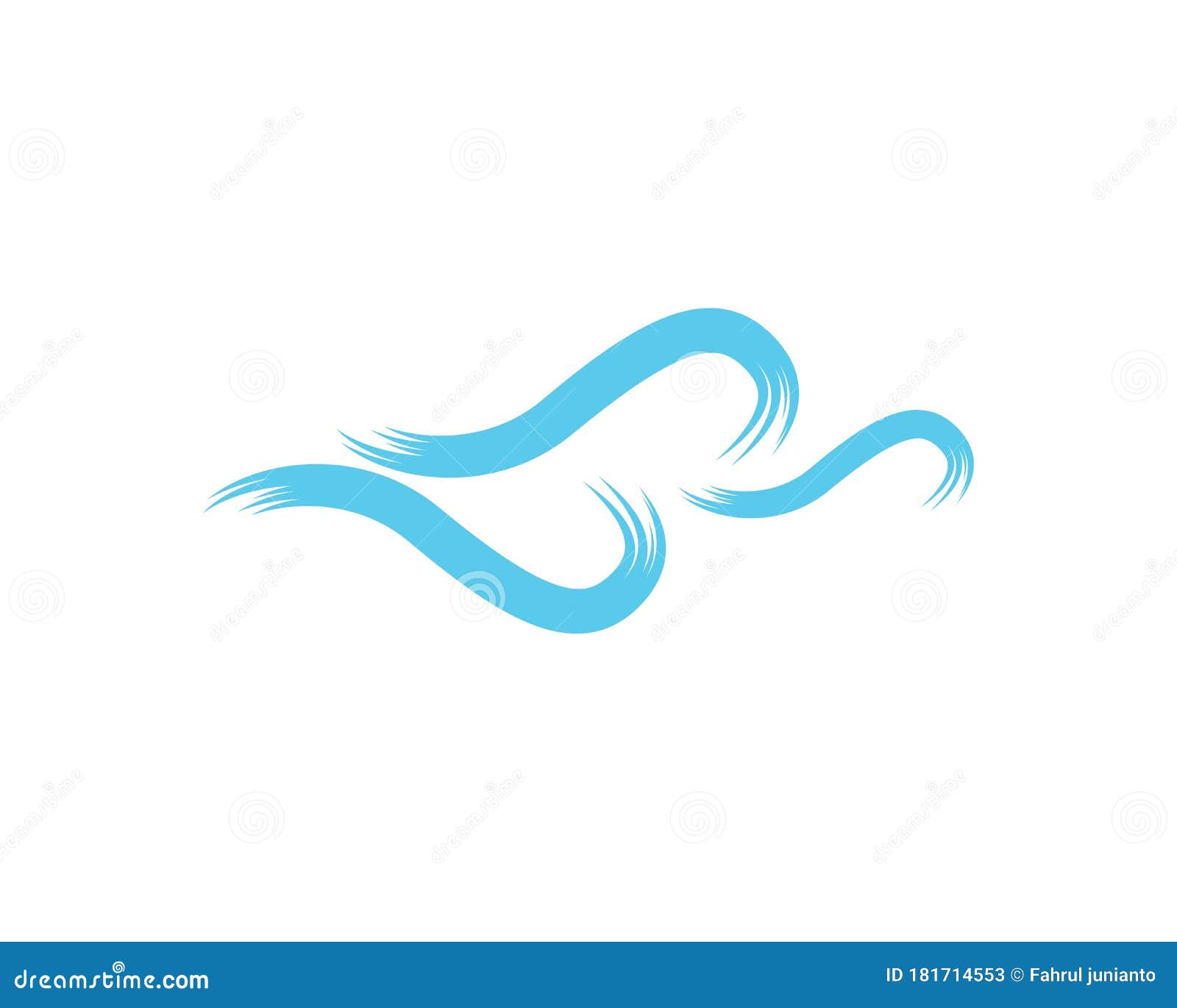 Wind Flat Line Logo Template Vector Illustration Stock Illustration ...