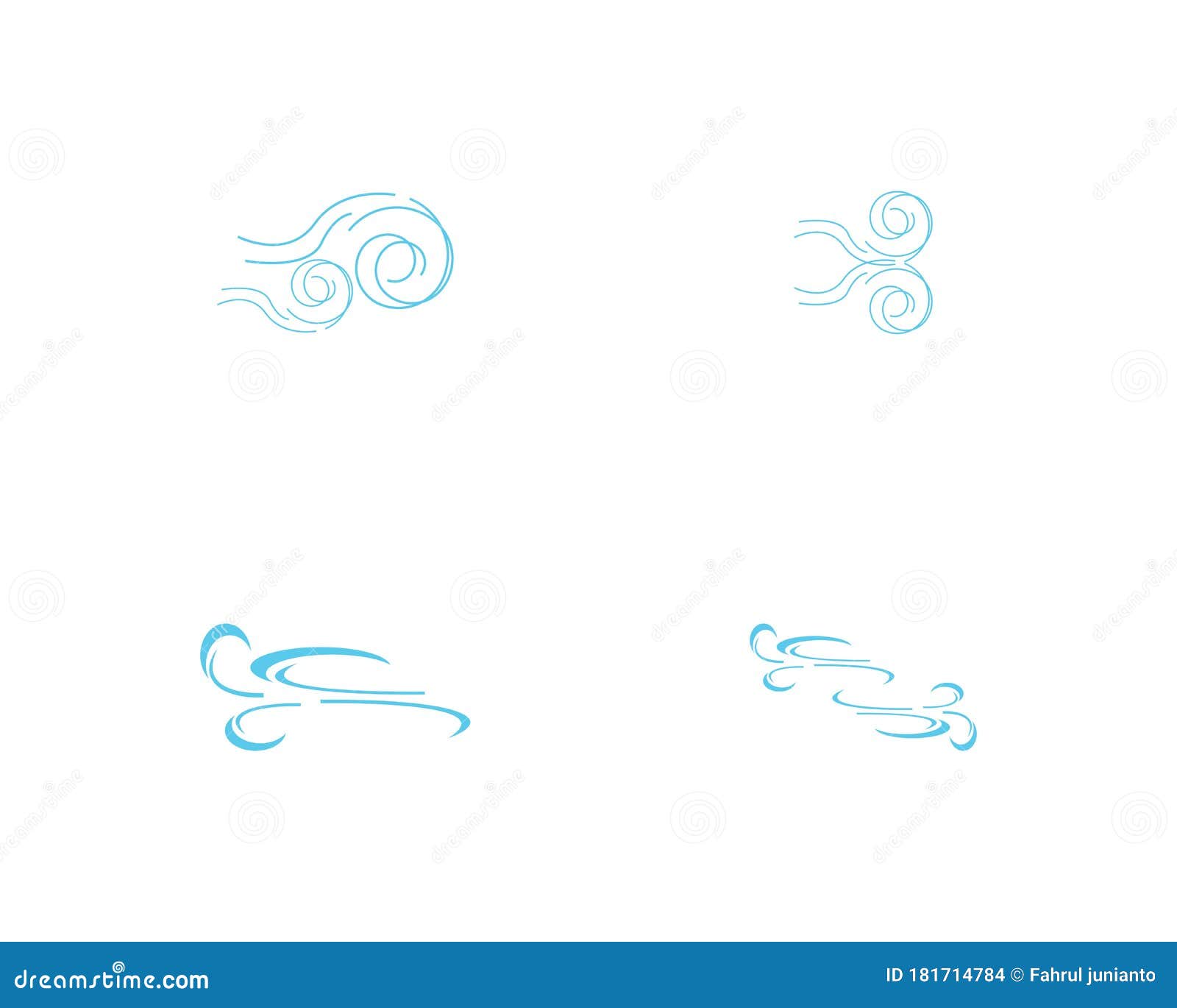 Wind Flat Line Logo Template Vector Illustration Stock Illustration ...