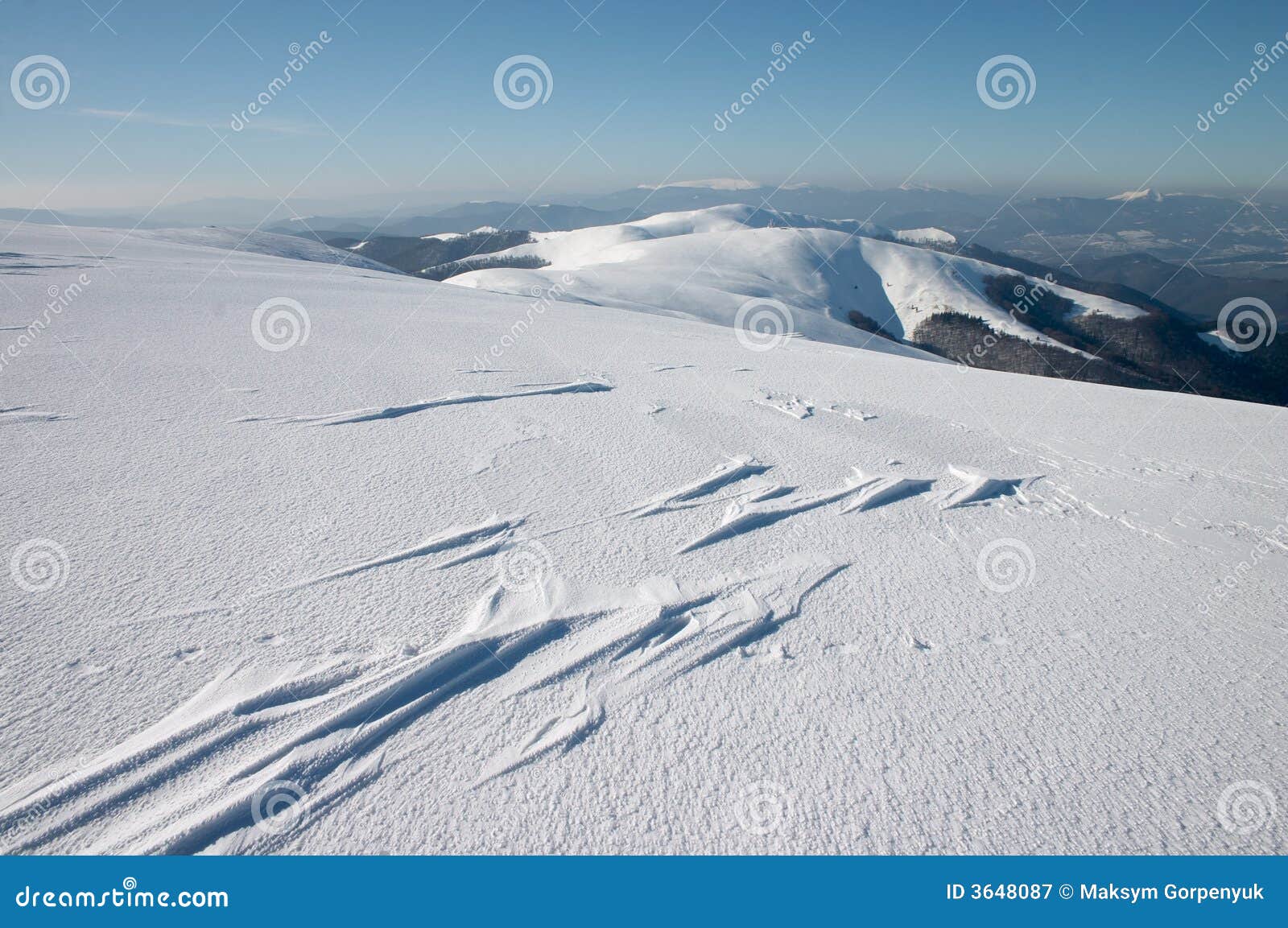 Wind formation on snow stock image. Image of outdoor, cold - 3648087