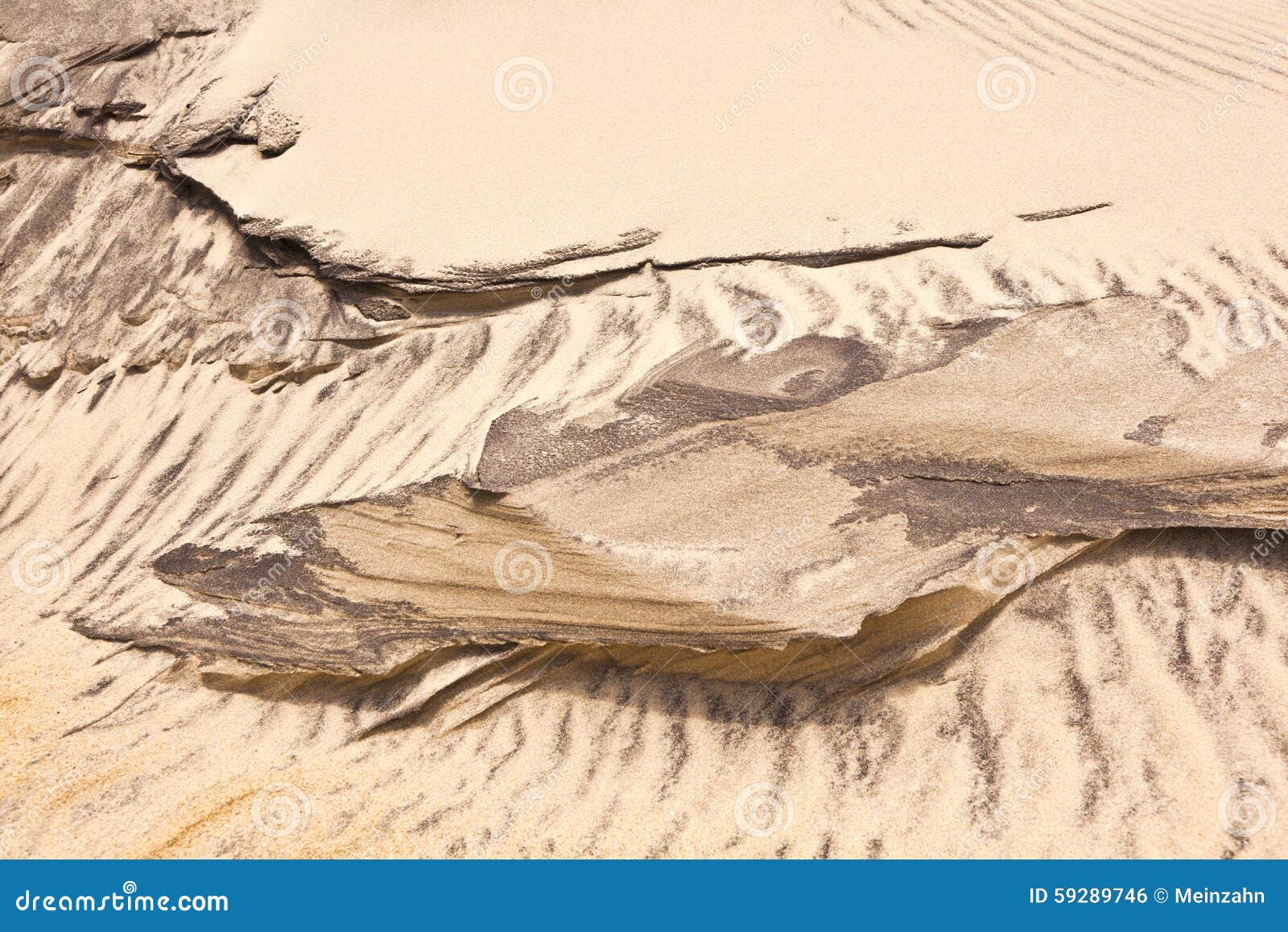 Wind Forms Structures in the Dunes at the Beach Stock Photo - Image of ...