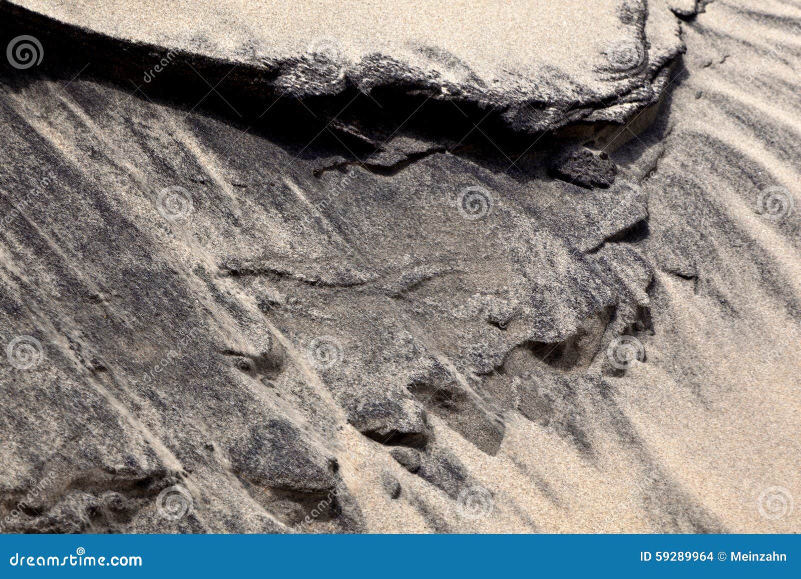 Wind Forms Structures in the Dunes at the Beach Stock Photo - Image of ...