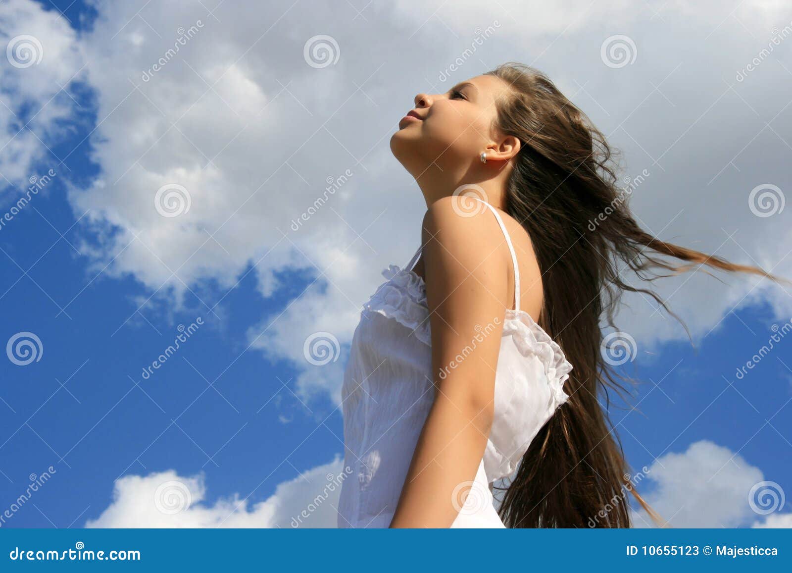Wind of freedom stock image. Image of head, fresh, girl - 10655123