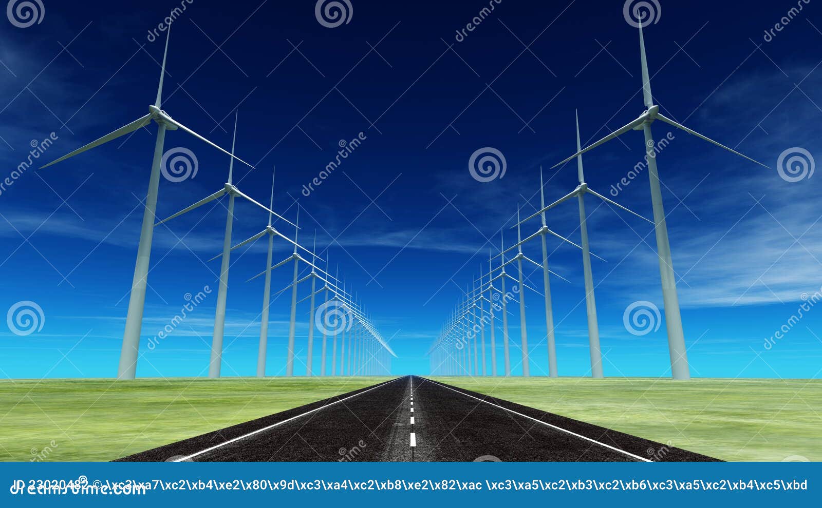 Wind-generated electricity stock illustration. Illustration of outdoors ...