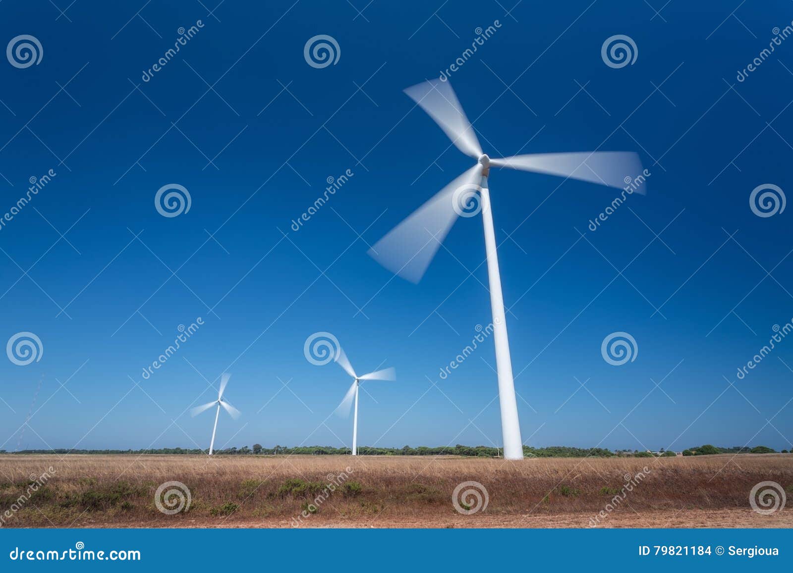 Wind Generating Station, in Motion. Stock Photo - Image of generator ...