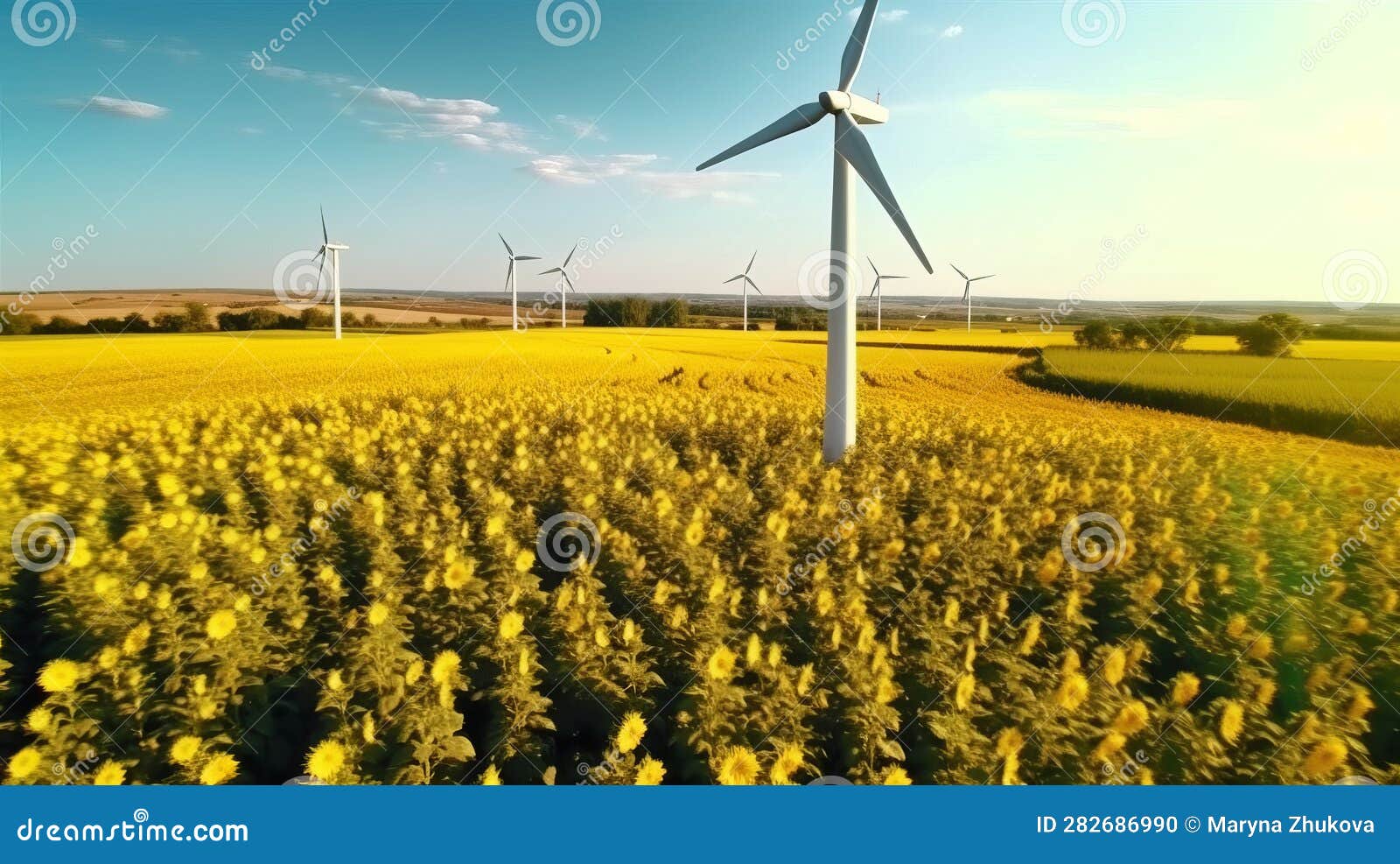 Wind Generator in the Field, Electrical Installation or Windmill for ...