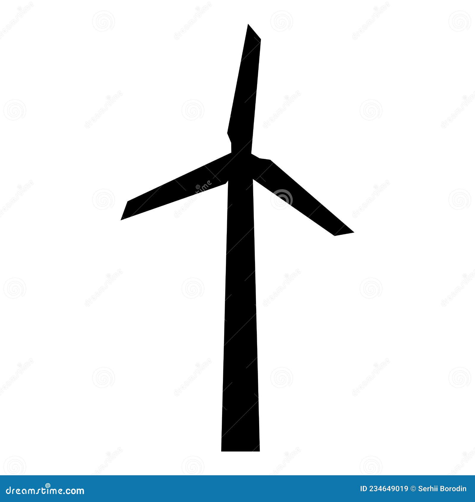 Wind Generator Icon Black Color Vector Illustration Flat Style Image ...
