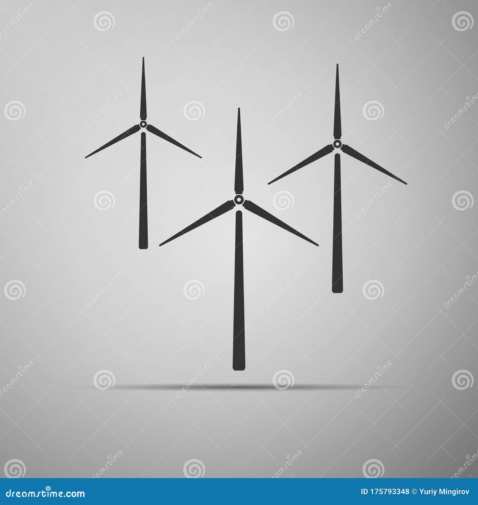 Wind generator icon. stock vector. Illustration of landscape - 175793348