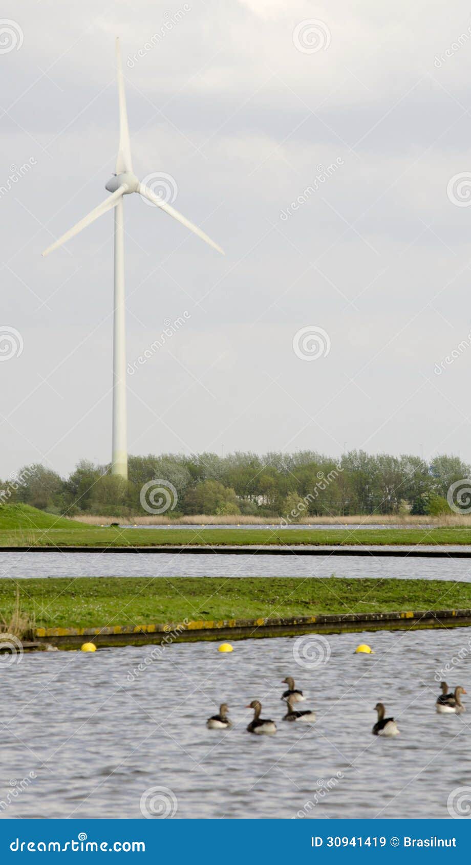 Wind Generator, Netherlands Stock Image - Image of generator, cloudy ...