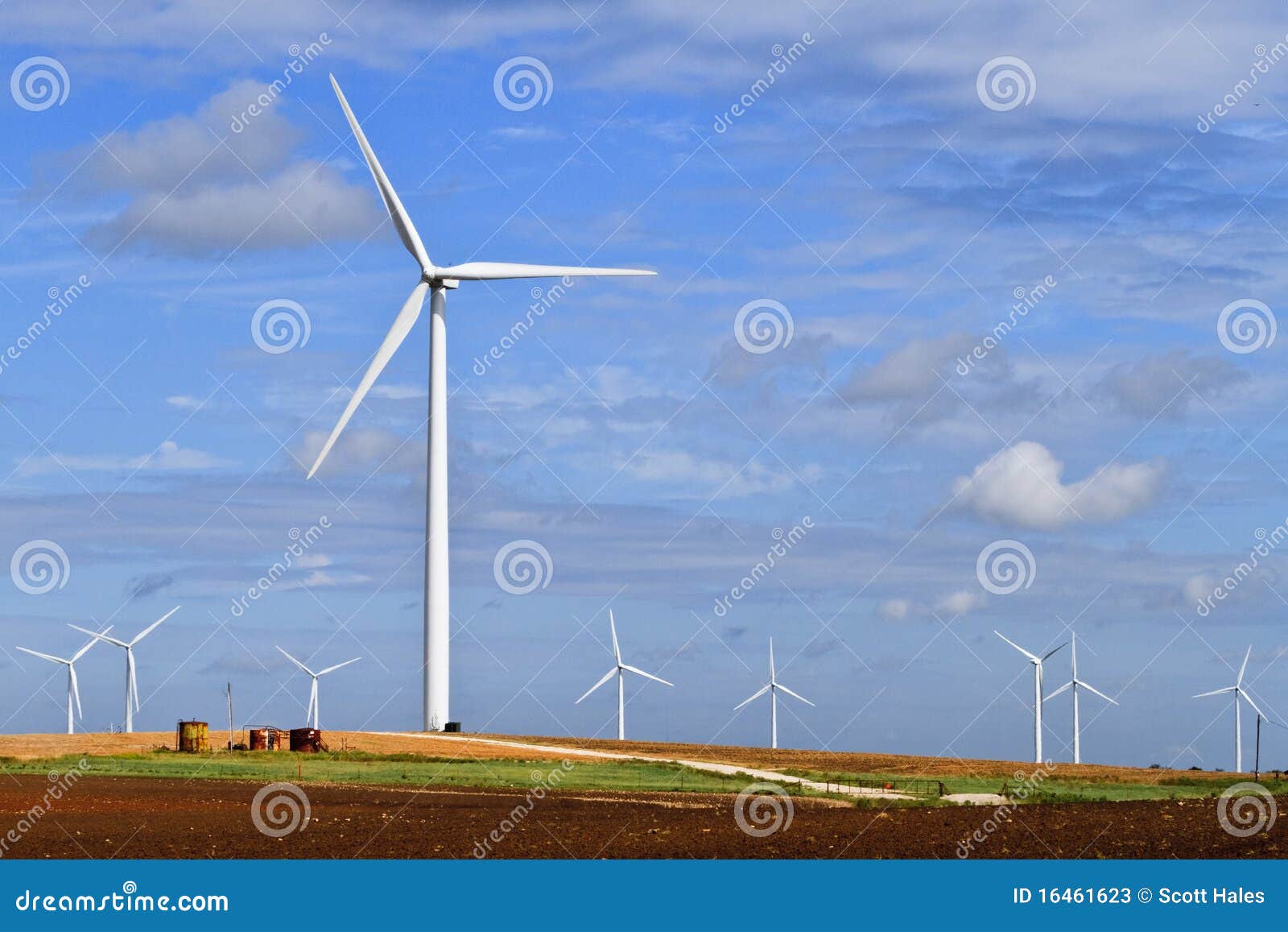 Wind Generator on Texas Farm Land Stock Image - Image of production ...