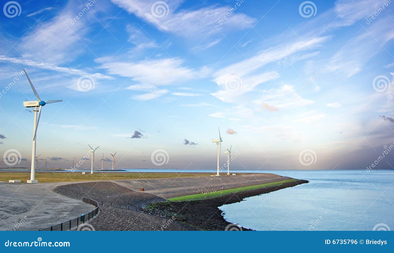 Wind Generators on the Sea Coast Stock Photo - Image of generate ...