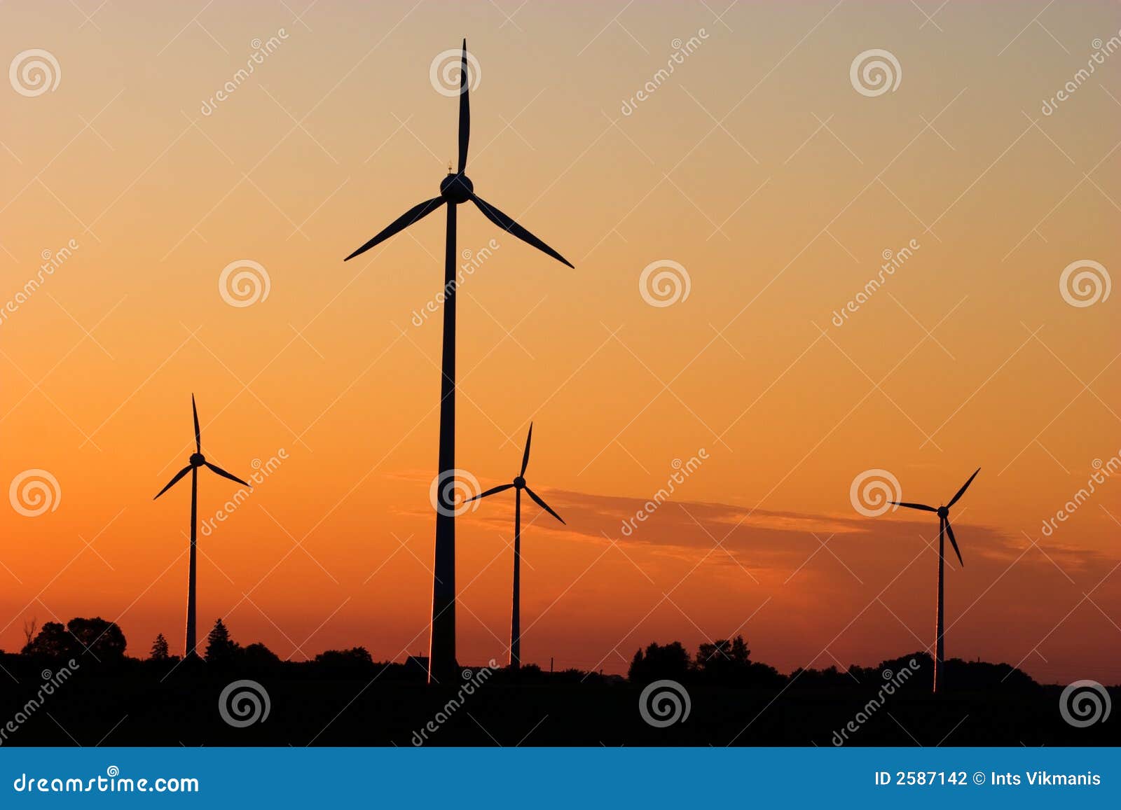 Wind generators in sunrise stock photo. Image of park - 2587142