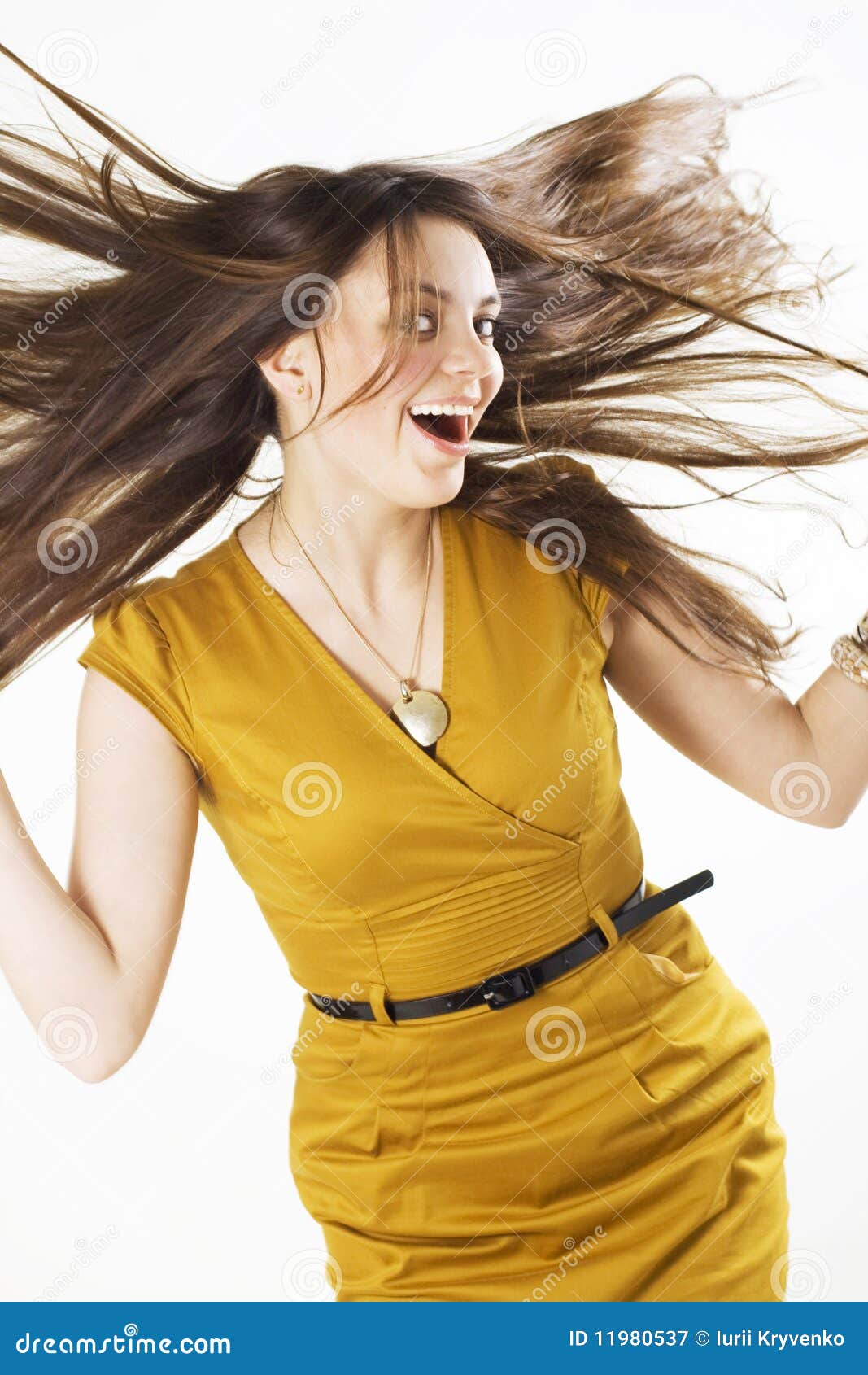 Wind in the hair stock image. Image of adult, expressing - 11980537