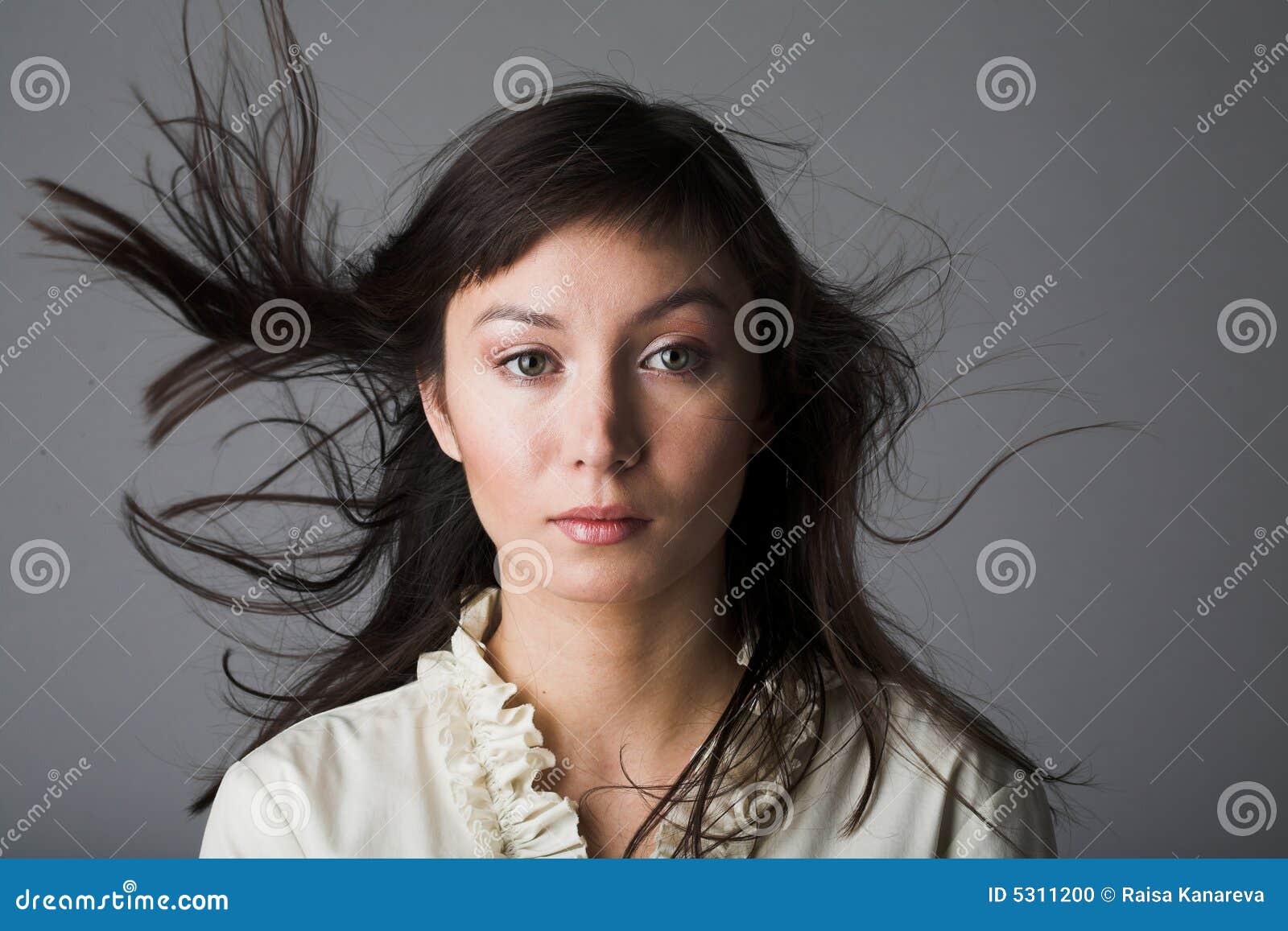Wind in the hair stock photo. Image of hair, lips, face - 5311200