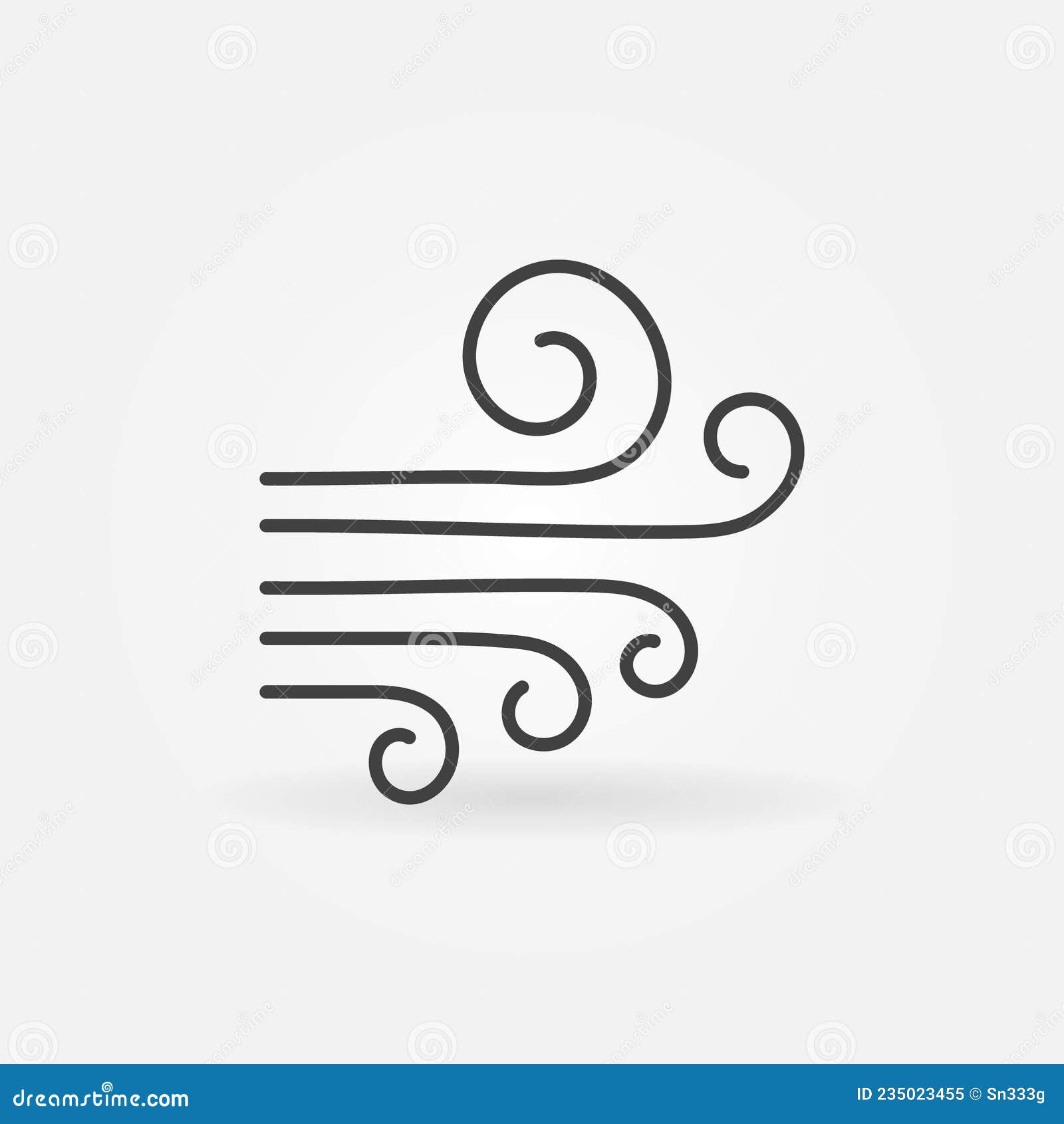 Wind Hand Drawn Outline Vector Concept Icon or Sign Stock Vector ...