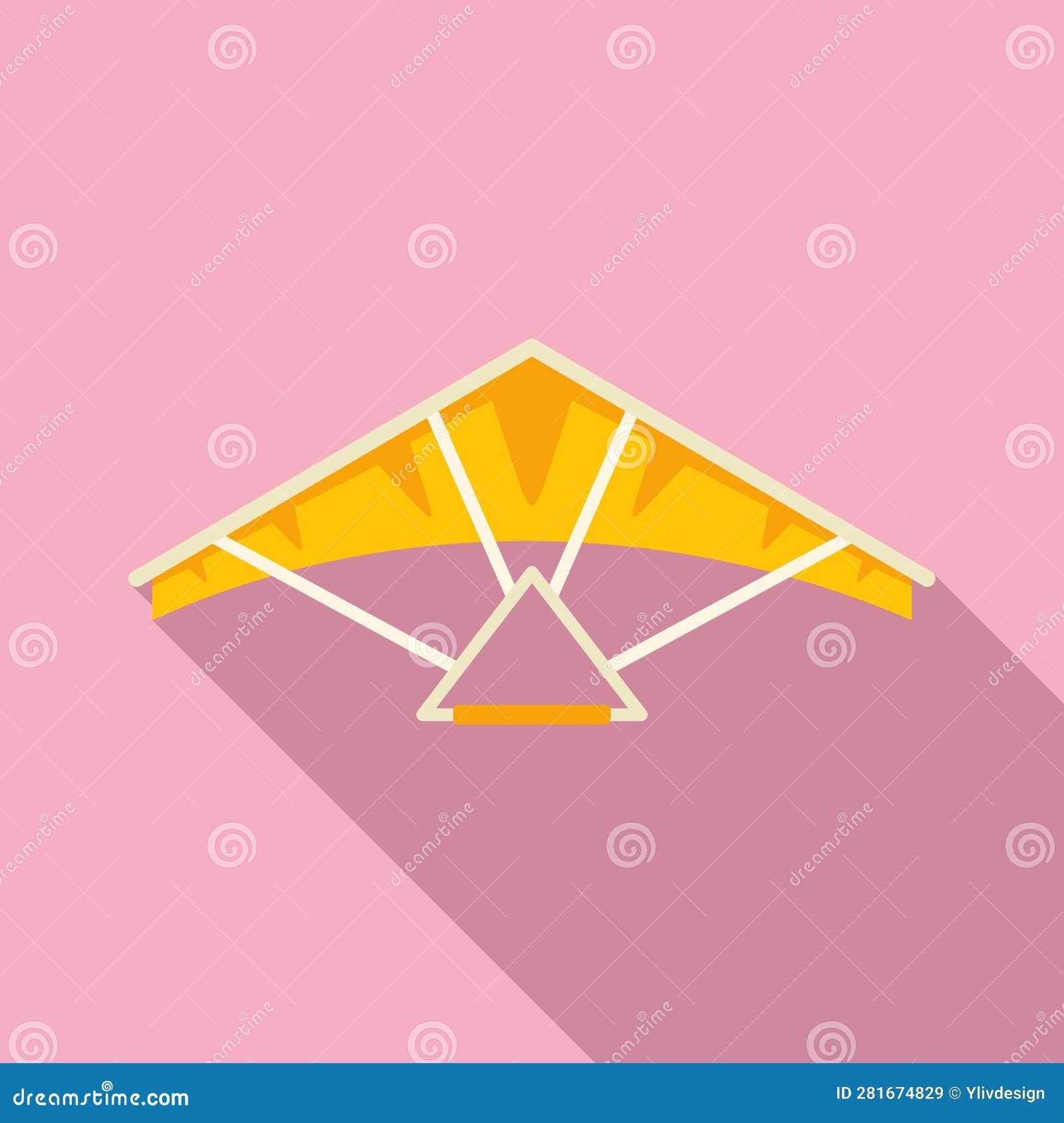 Wind Hang Glider Icon Flat Vector. Para Air Stock Vector - Illustration of skydiving, design ...