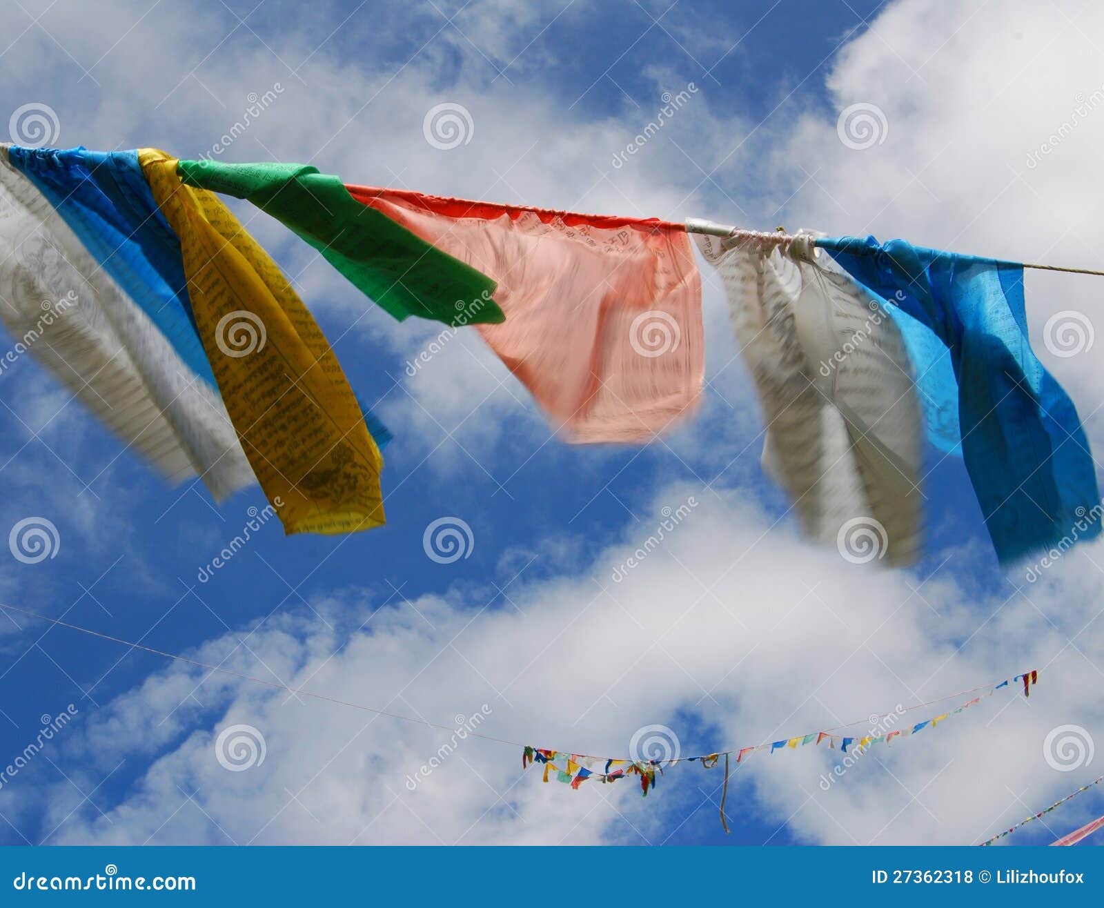 Wind-horse flag in Tibet stock photo. Image of highland - 27362318