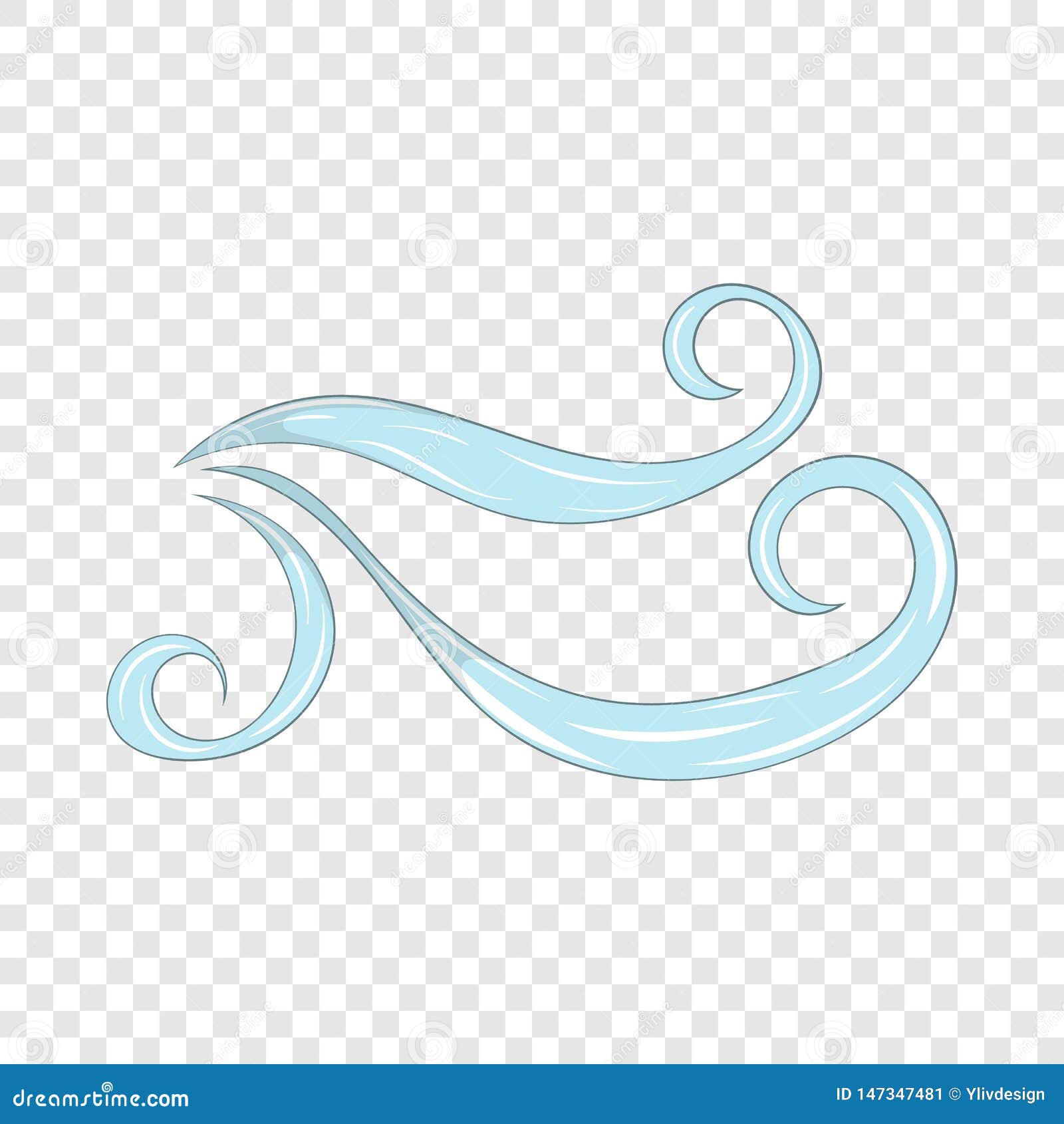 Wind icon, cartoon style stock vector. Illustration of abstract - 147347481
