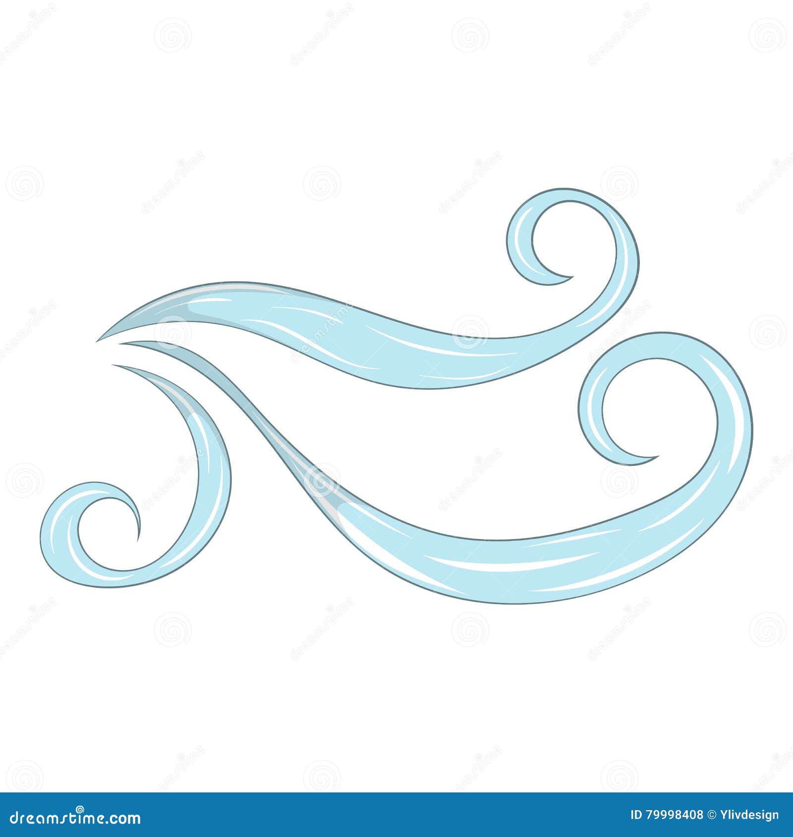 Wind icon, cartoon style stock vector. Illustration of cold - 79998408