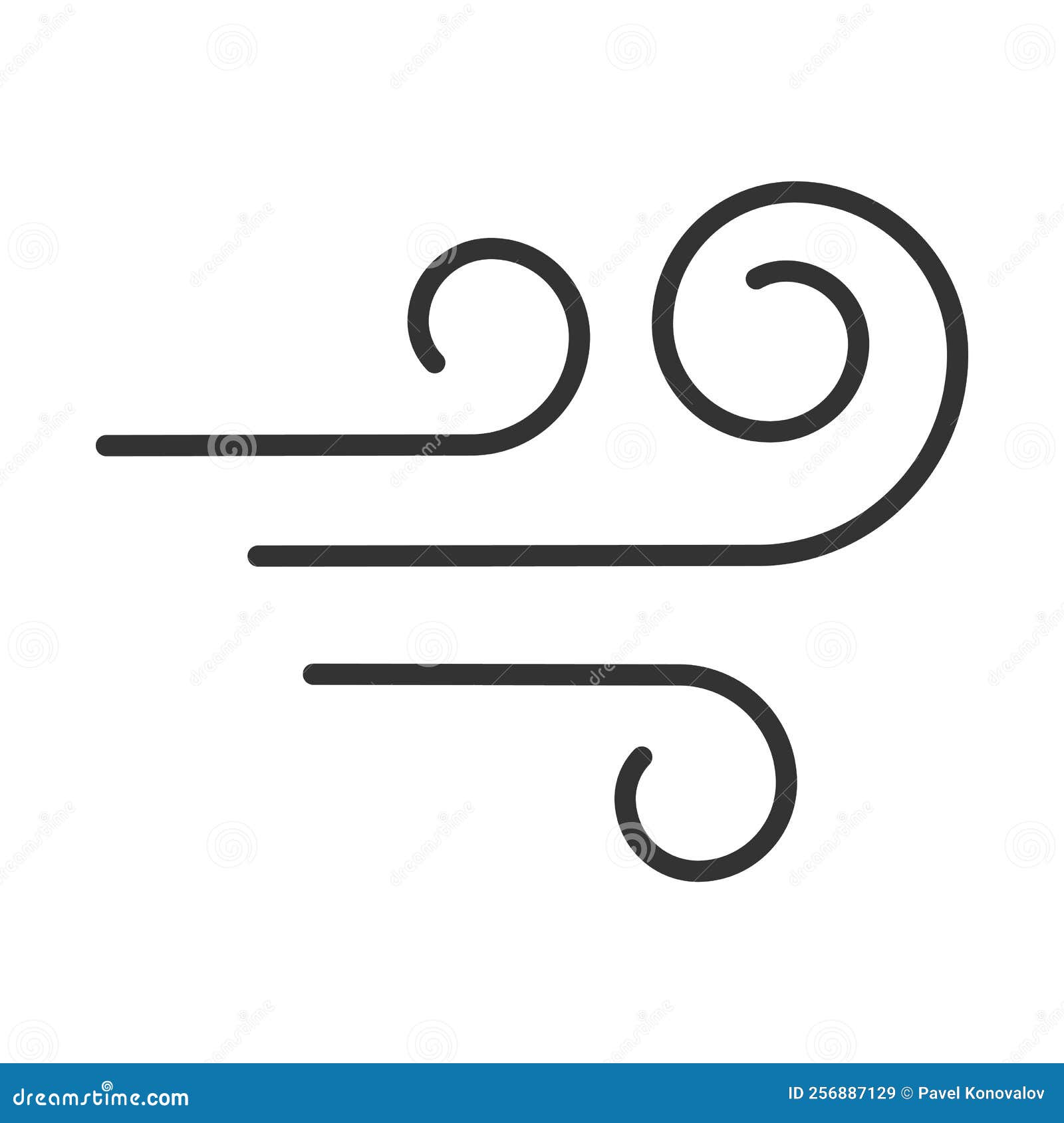 Wind Icon stock vector. Illustration of bold, environment - 256887129