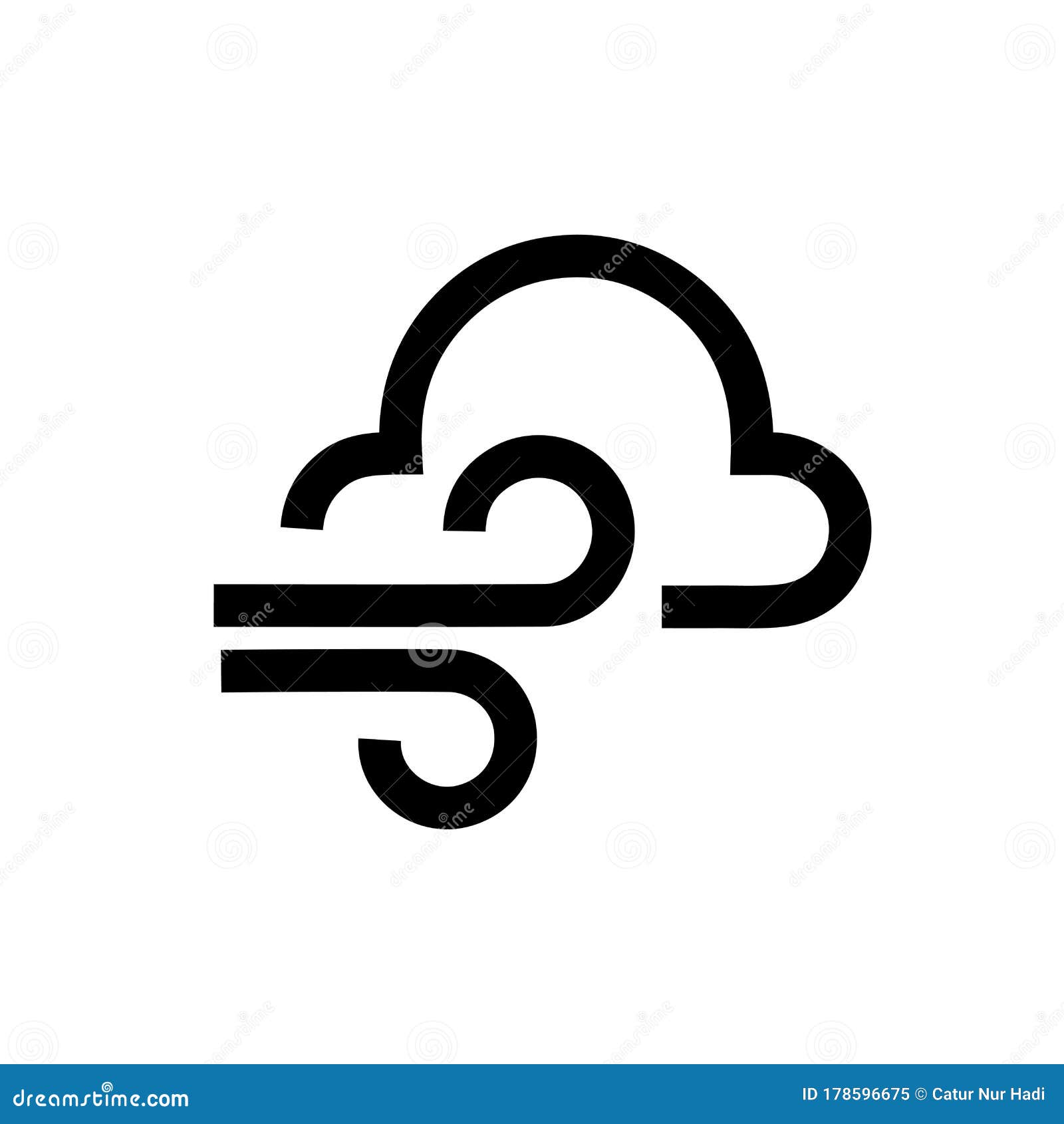 Wind Icon Flat Vector Template Design Trendy Stock Vector ...