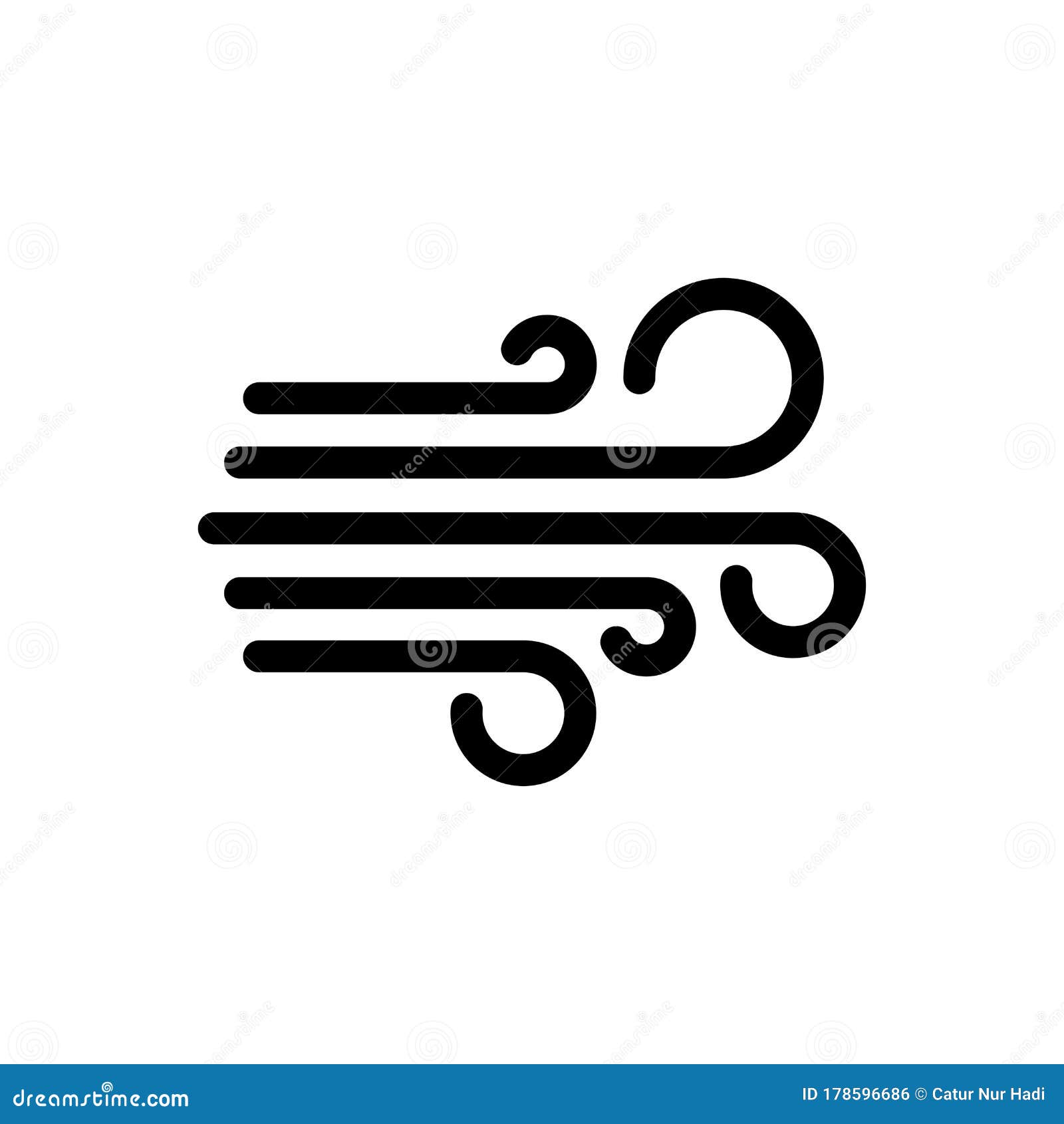 Wind Icon Flat Vector Template Design Trendy Stock Vector ...