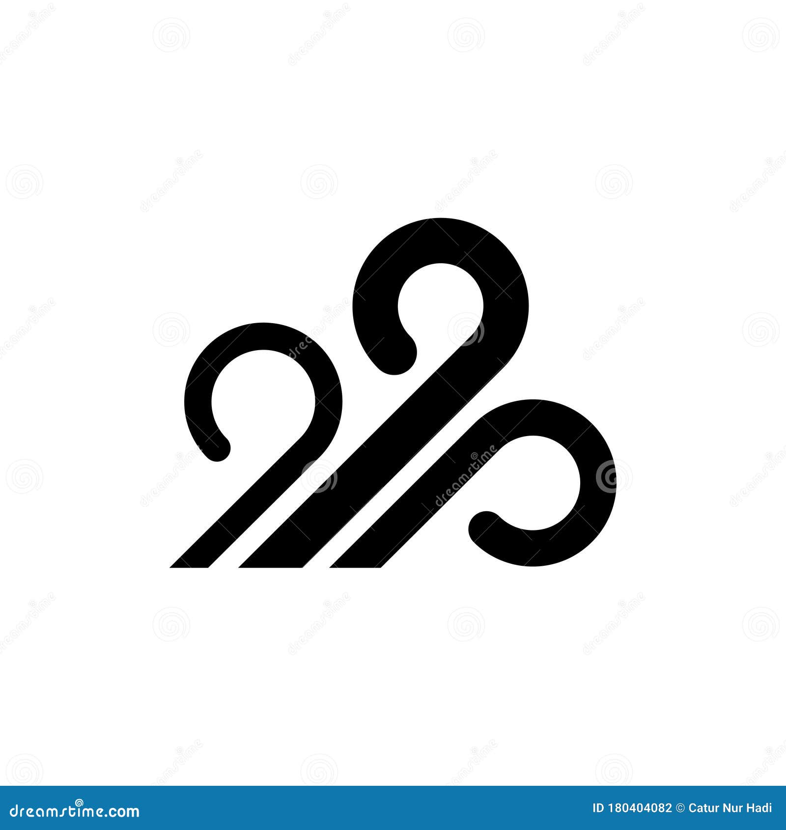 Wind Icon Flat Vector Template Design Trendy Stock Vector ...