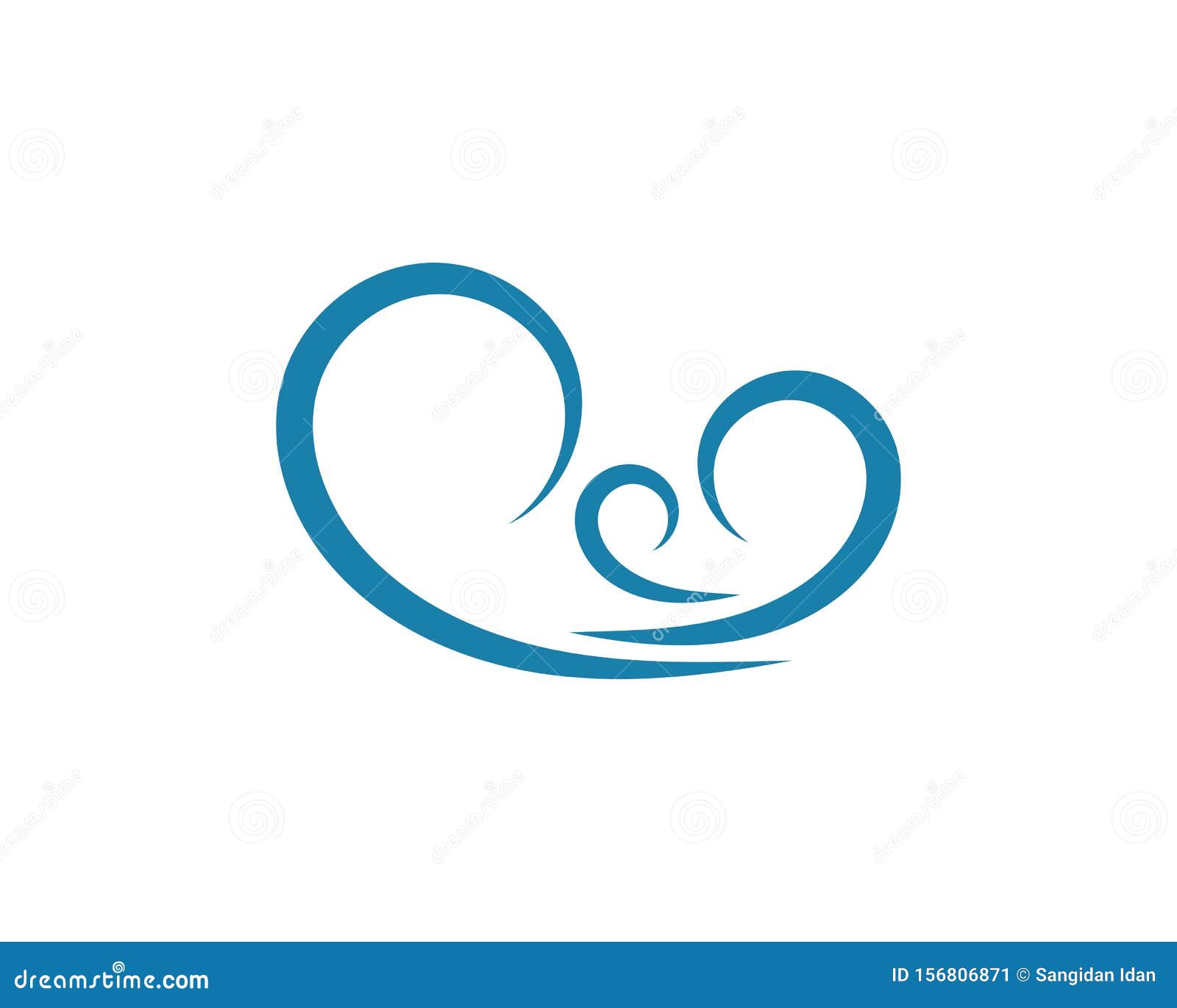 Wind Icon Logo Vector Illustration Stock Vector - Illustration of ...