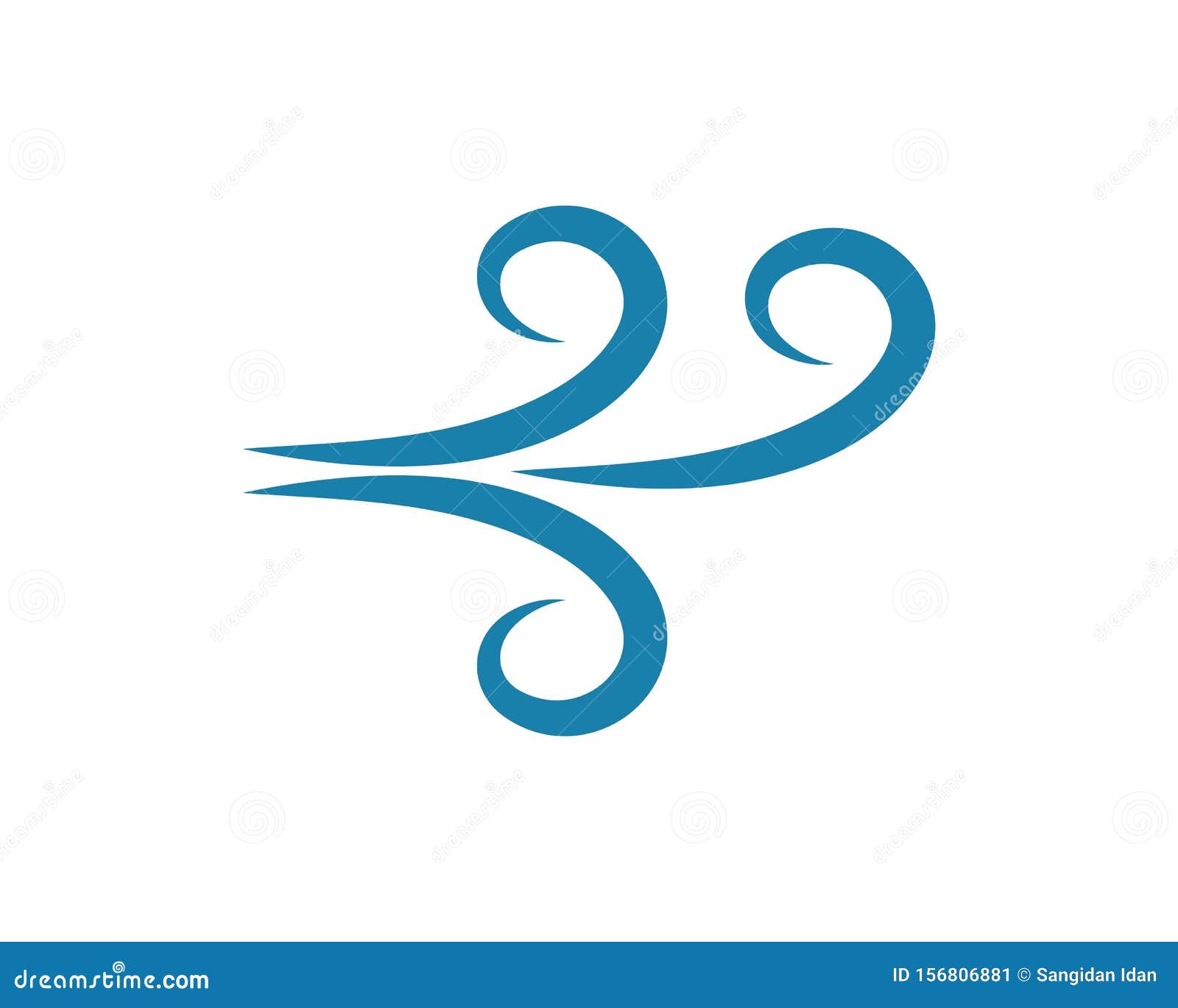 Wind Icon Logo Vector Illustration Stock Vector - Illustration of ...