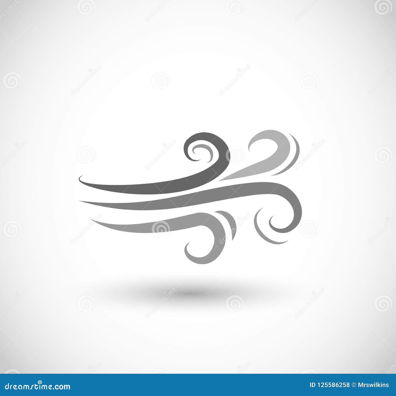 Wind icon vector stock illustration. Illustration of blow - 125586258
