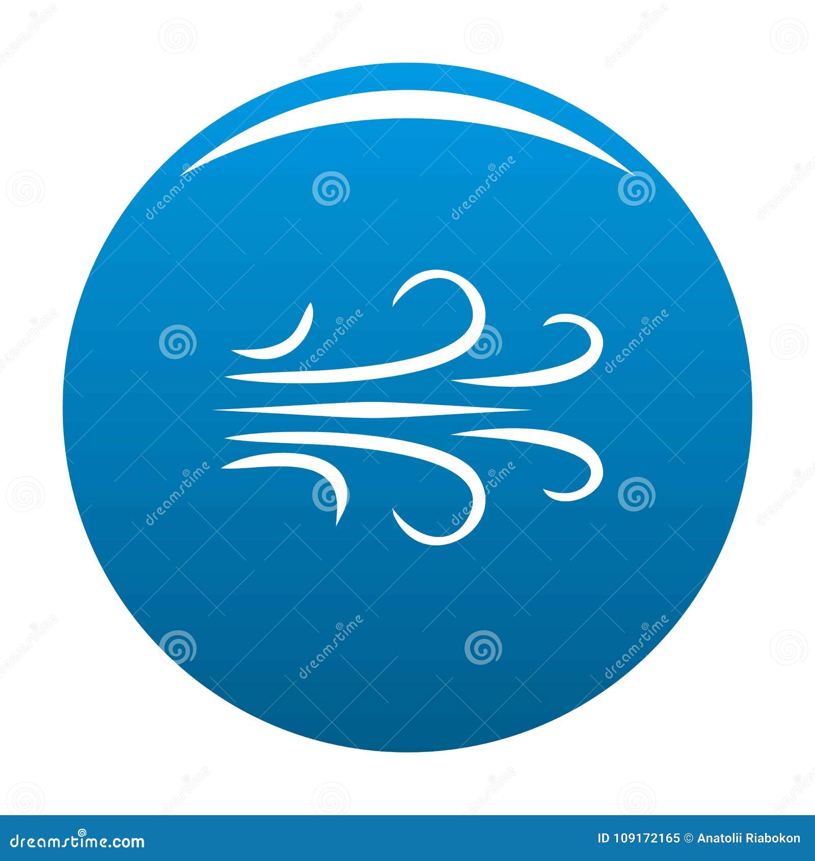 Wind icon blue vector stock vector. Illustration of fresh - 109172165