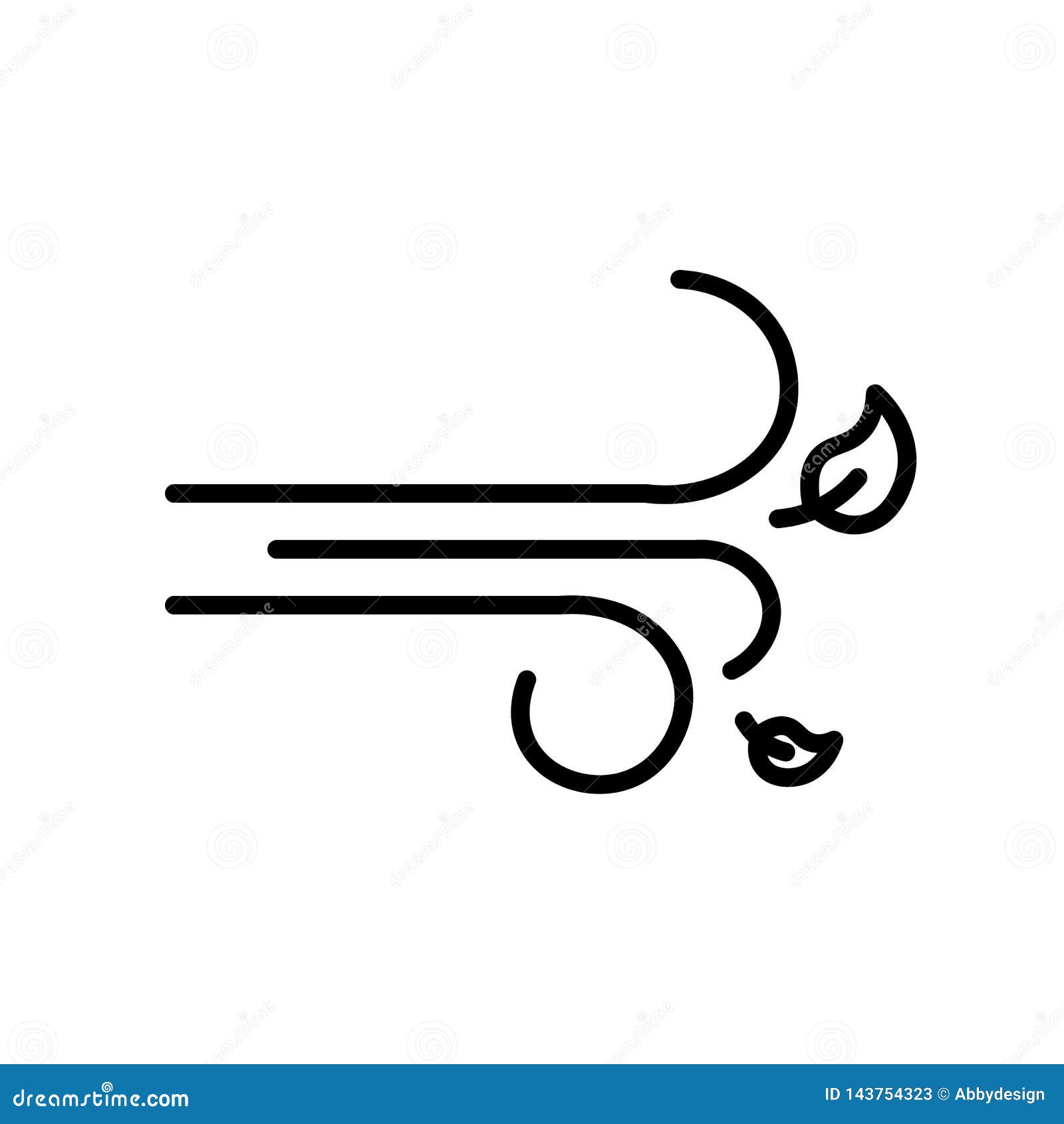 Wind Icon Vector stock vector. Illustration of nature - 143754323