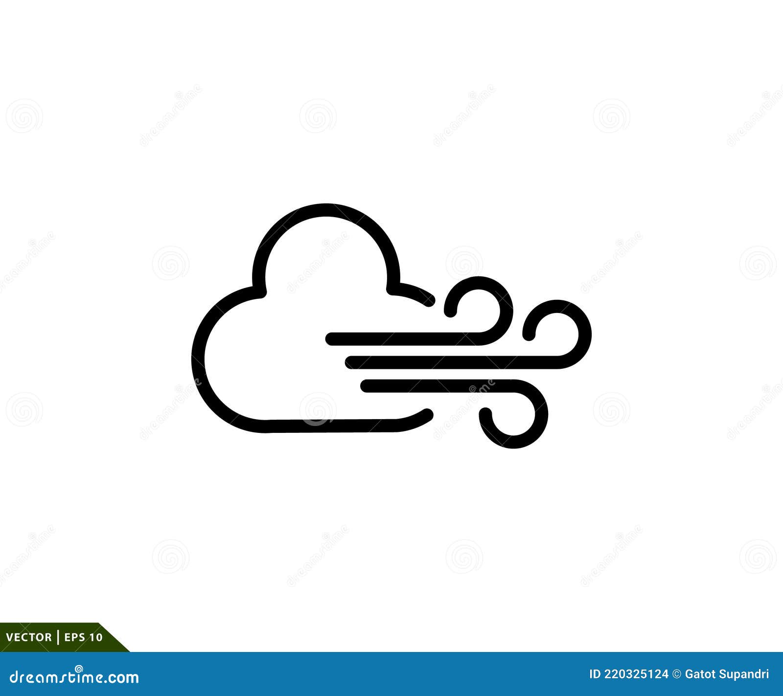 Wind Icon Vector Logo Design Template Stock Vector - Illustration of ...