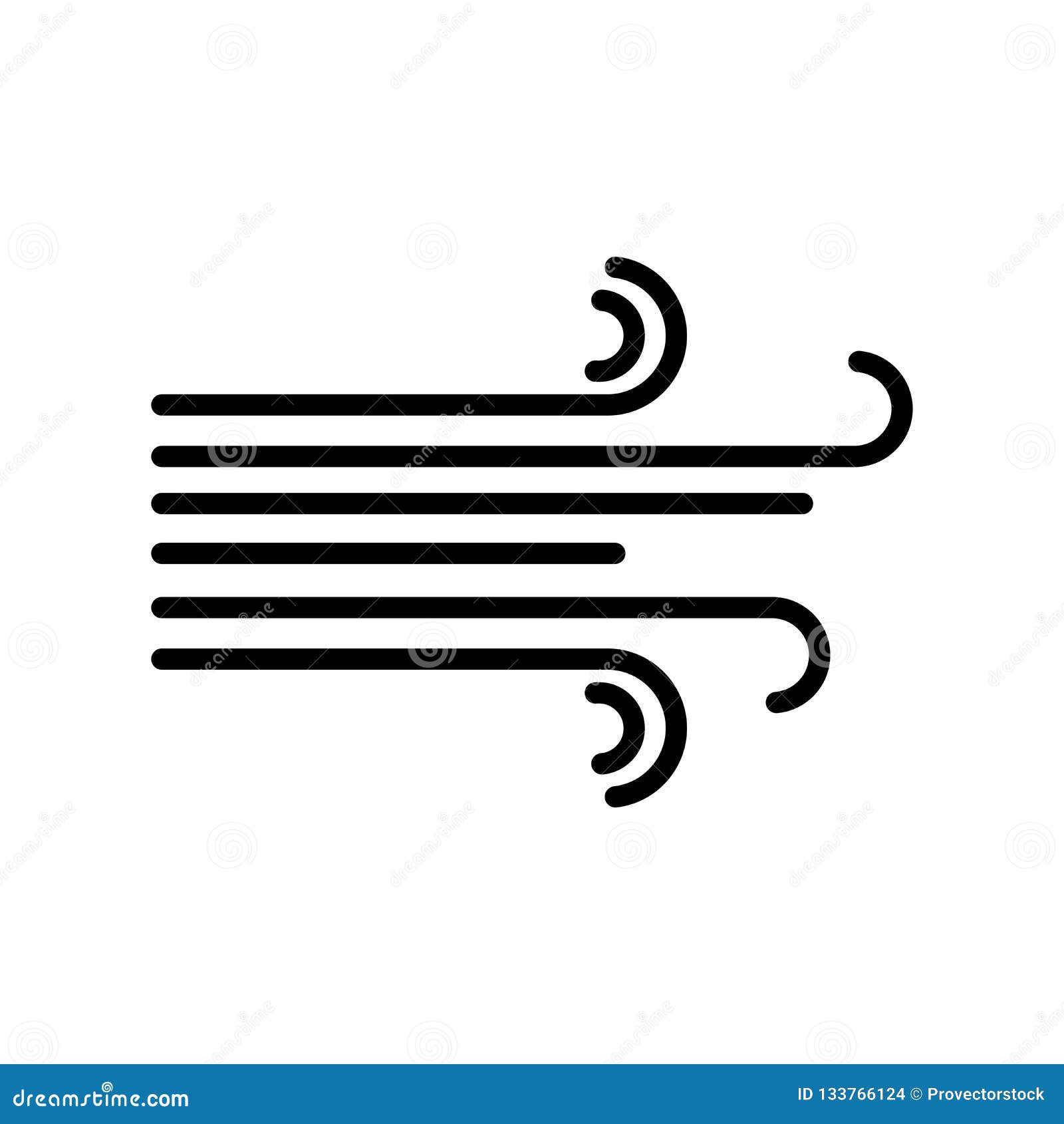 Wind Icon Vector Sign and Symbol Isolated on White Background, Wind ...